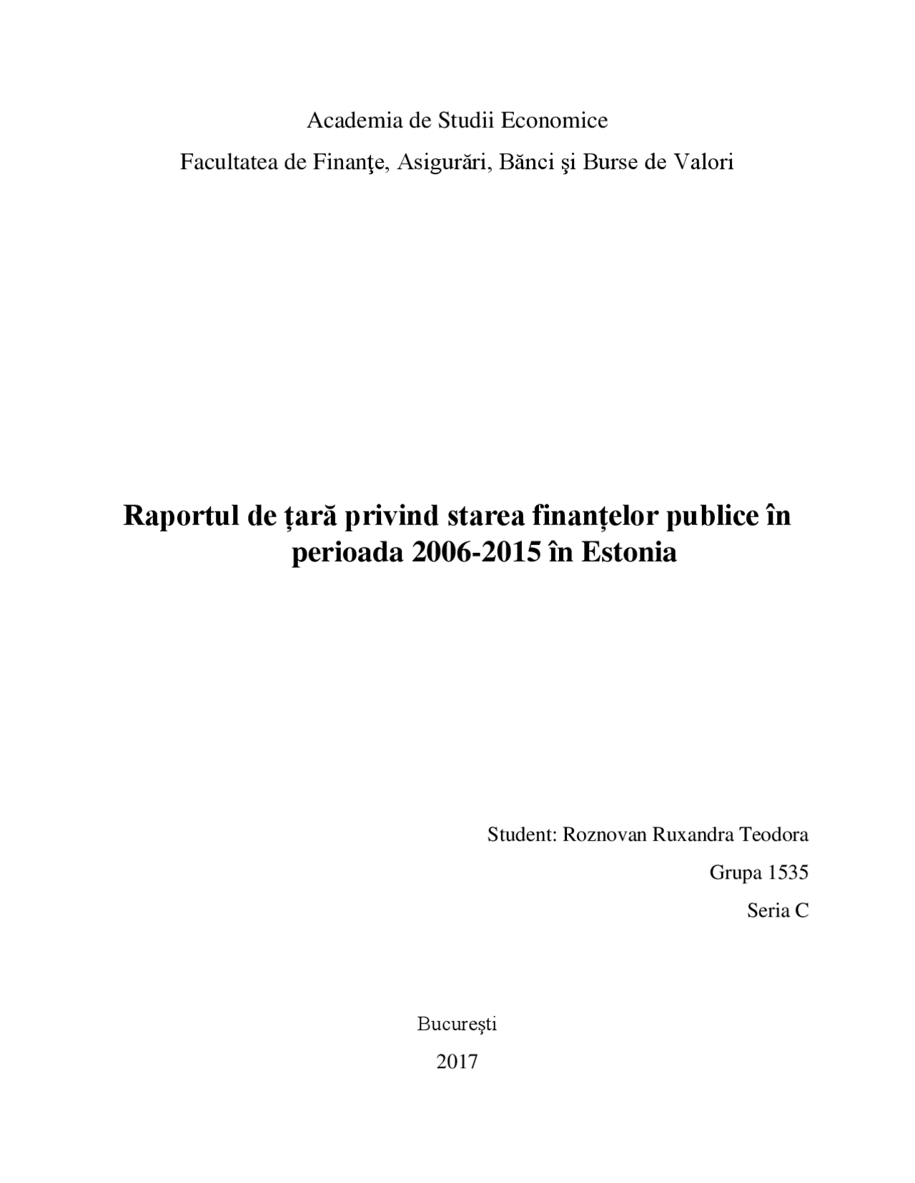 Proiect Finante Publice - Docsity