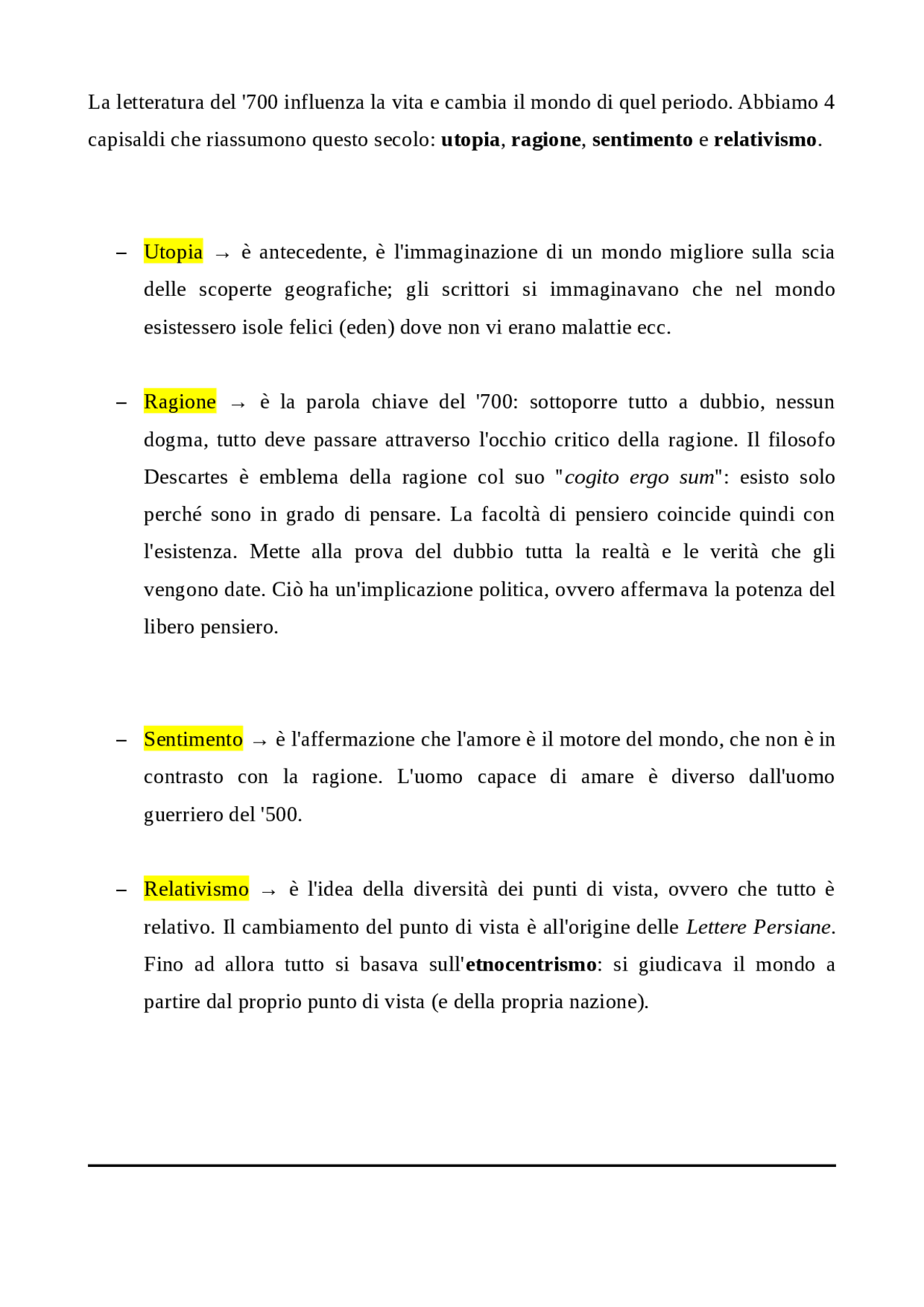 Appunti E Riassunti Letteratura Francese 1 Docsity