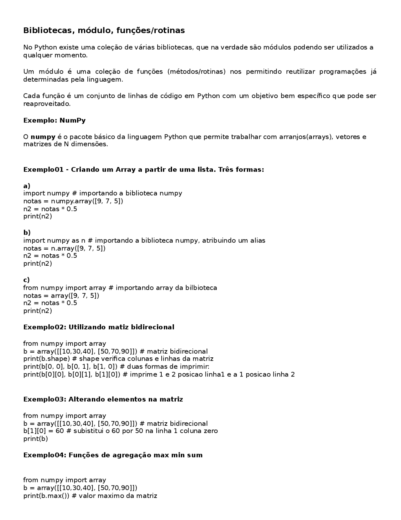 Progamação Em Phyton Modulos Docsity
