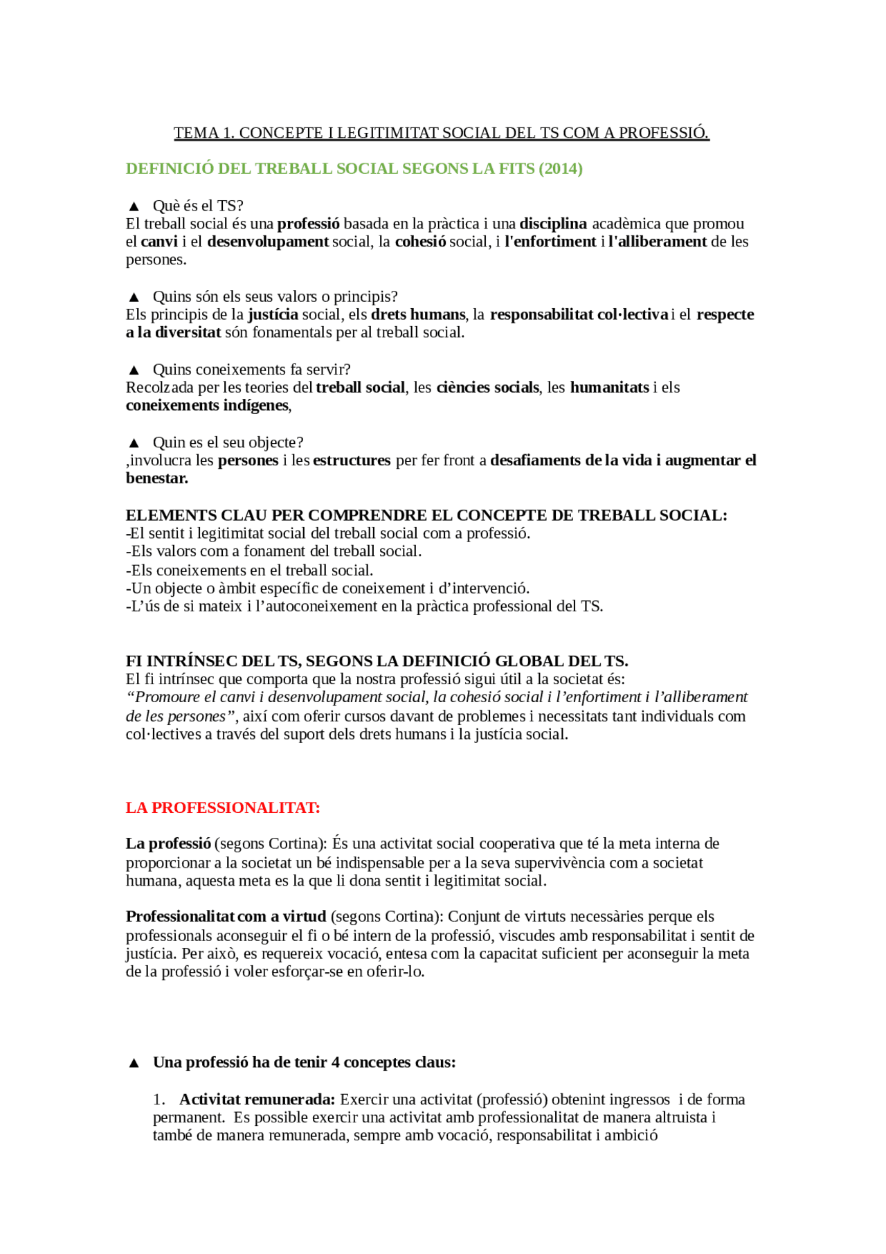 Apunts Conceptes Bàsics Del Treball Social Docsity