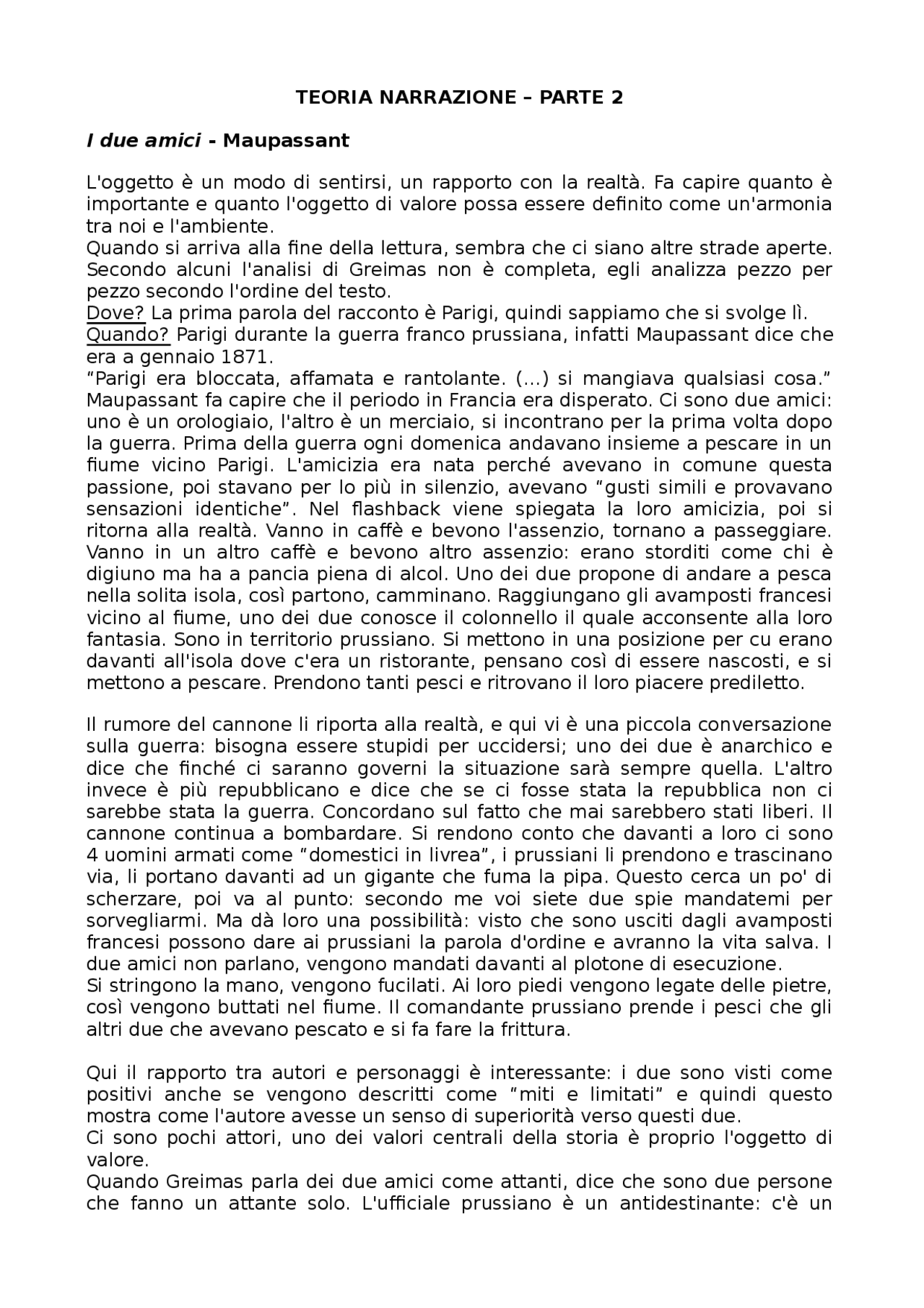 Appunti Teoria Narrazione Parte 2 Docsity