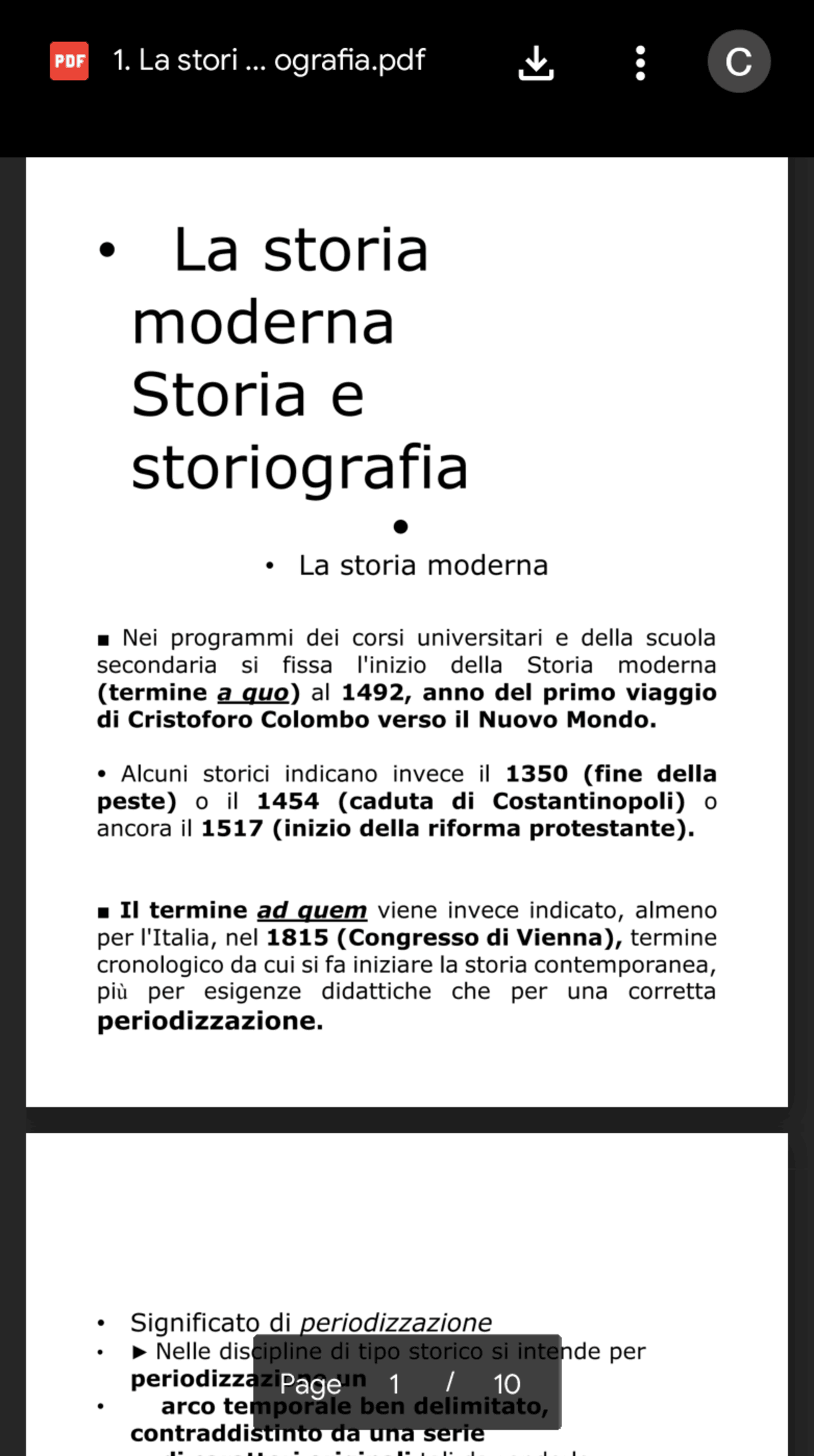 Storia Moderna Dispensa Docsity