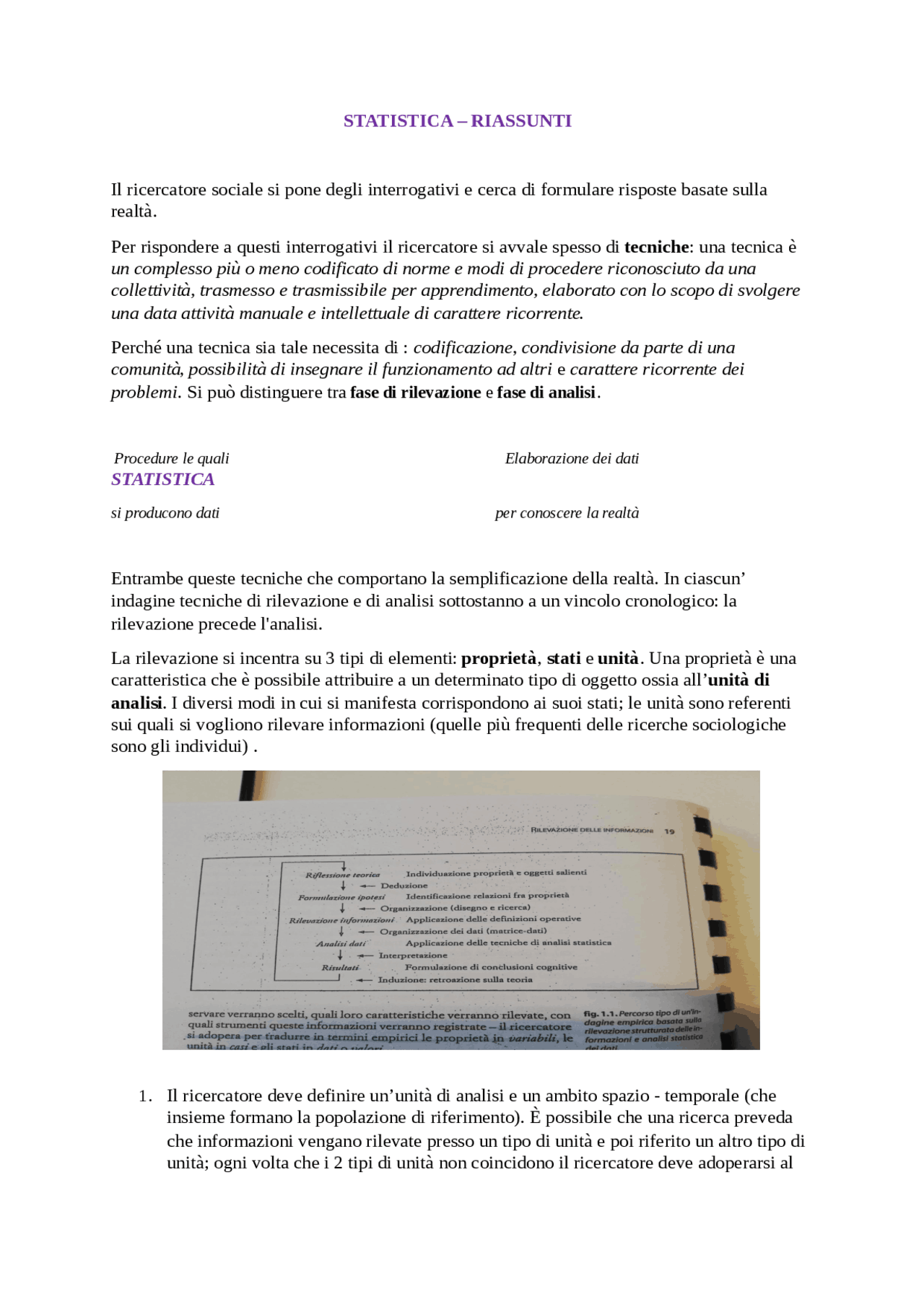 Riassunti Statistica Riassunto Scienze Politiche Docsity