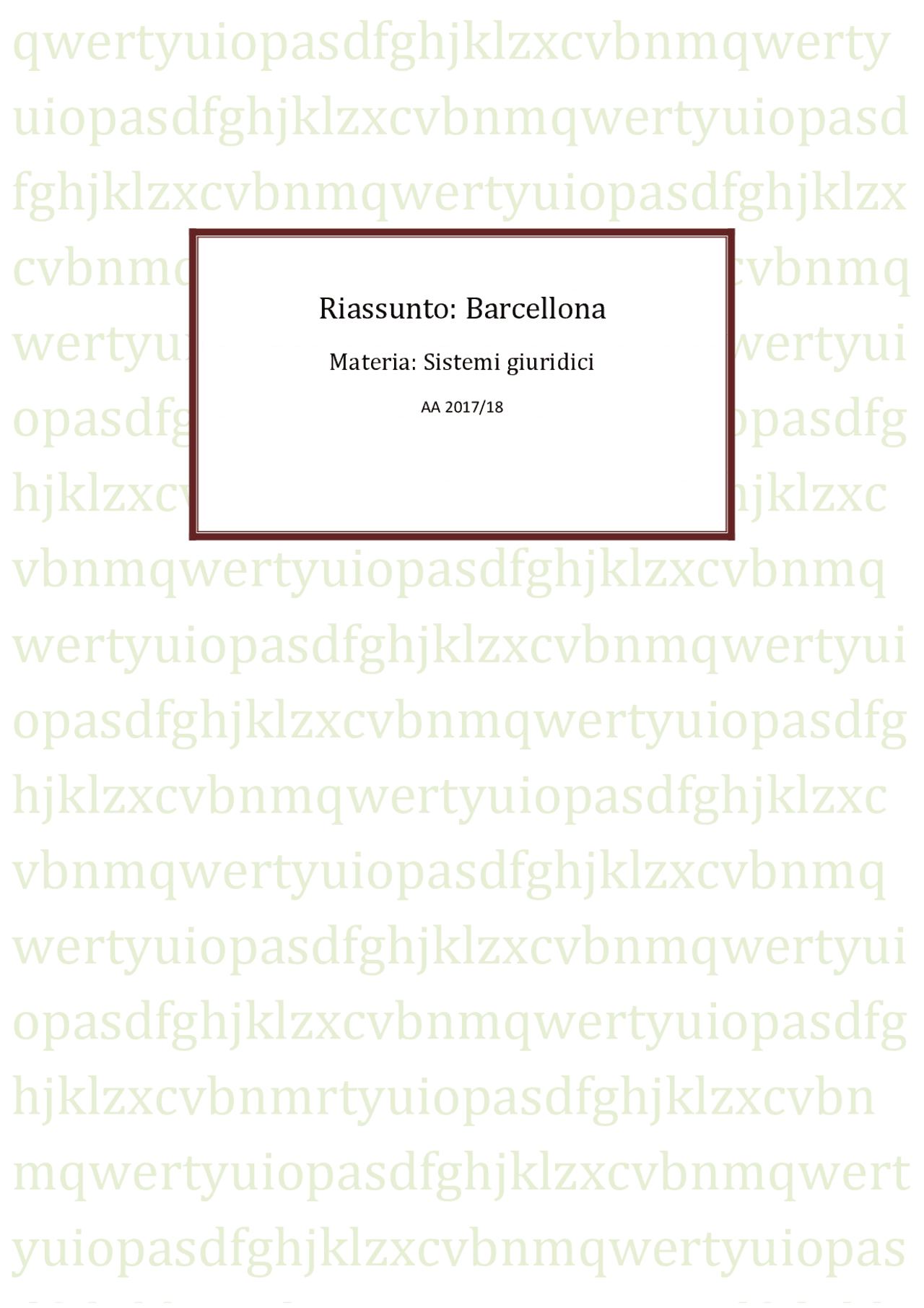 Riassunto Barcellona Sistemi Giuridici Docsity