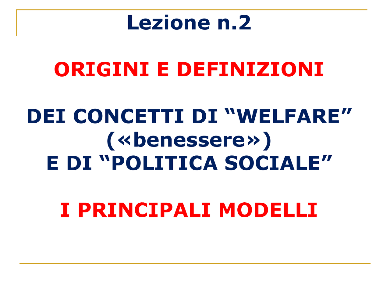 Origine E Definizione Del Welfare Docsity