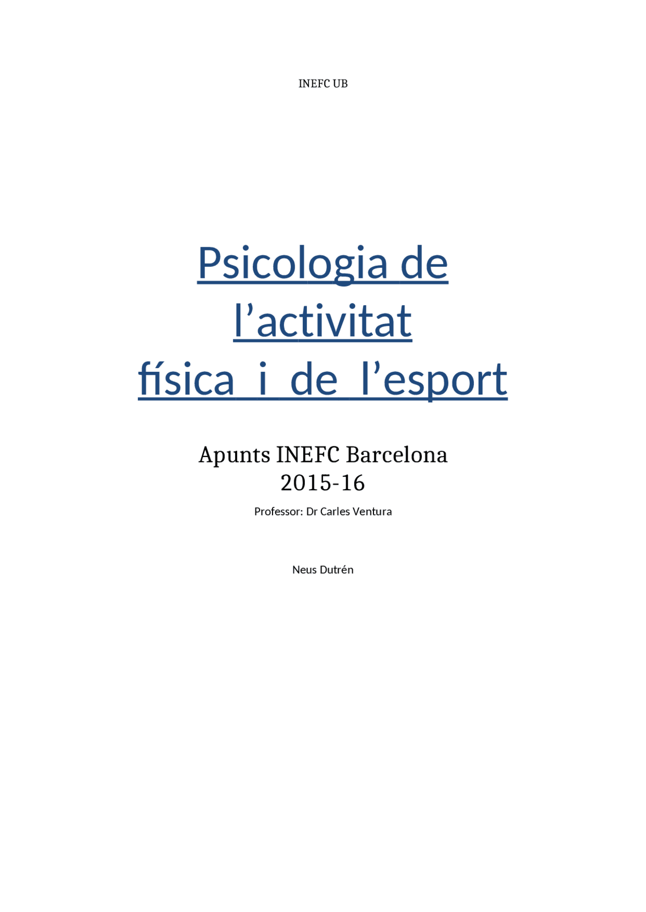 Apunts Psicologia Inef Docsity