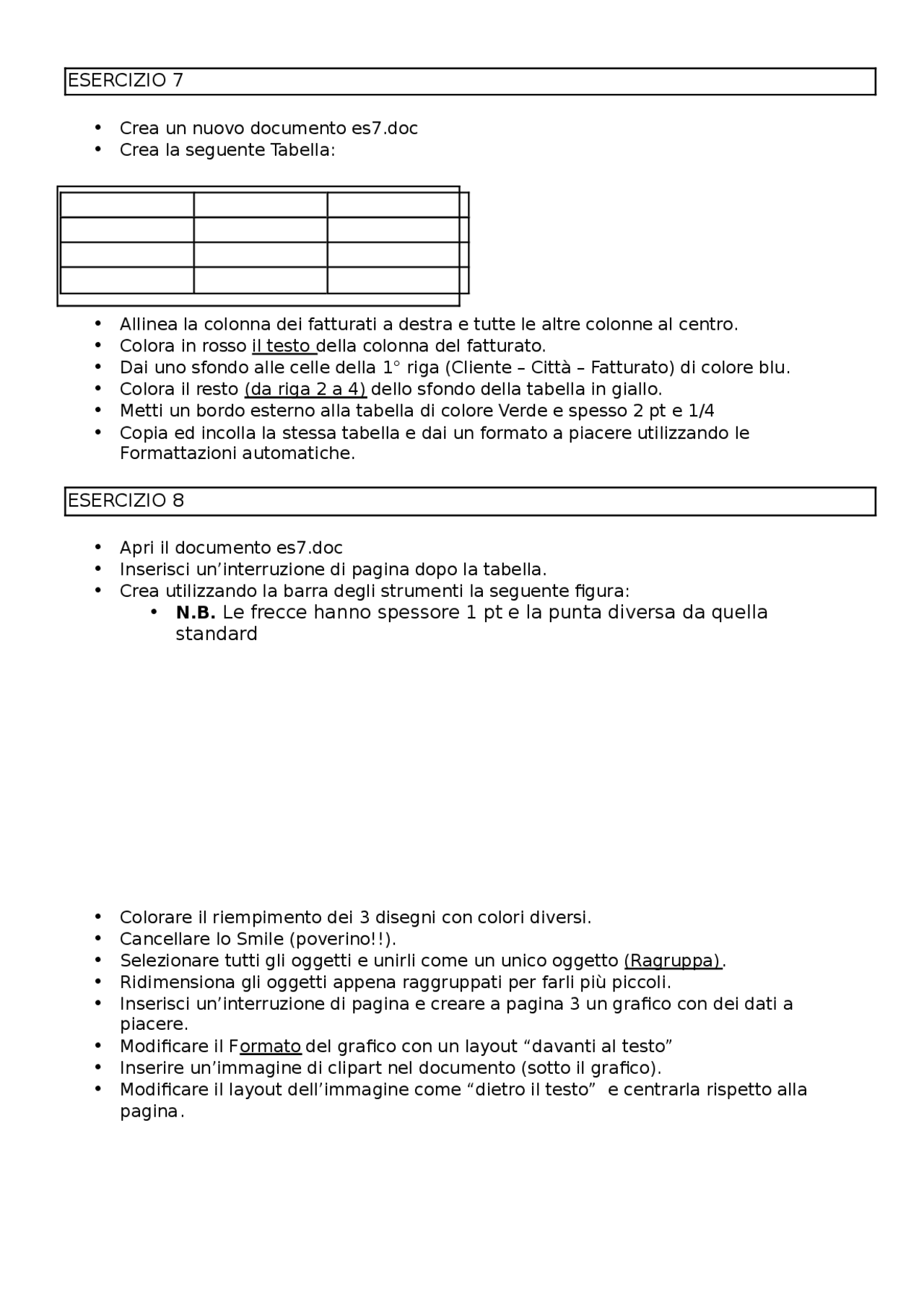 Esercitazione Svolta Ecdl Docsity