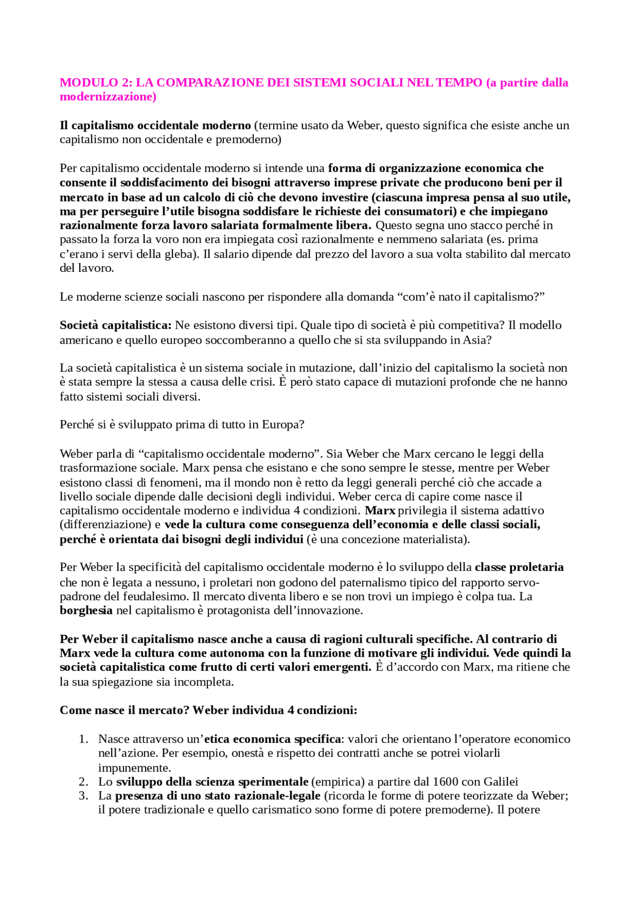 Appunti Sistemi Sociali Comparati 20172018 Modulo 2 Docsity