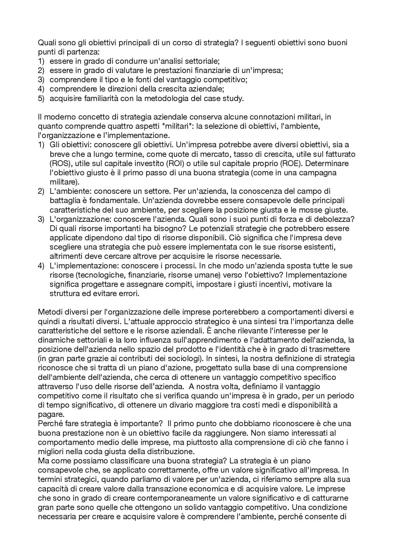 Essentials of Strategy - Marco Giarratana - Docsity