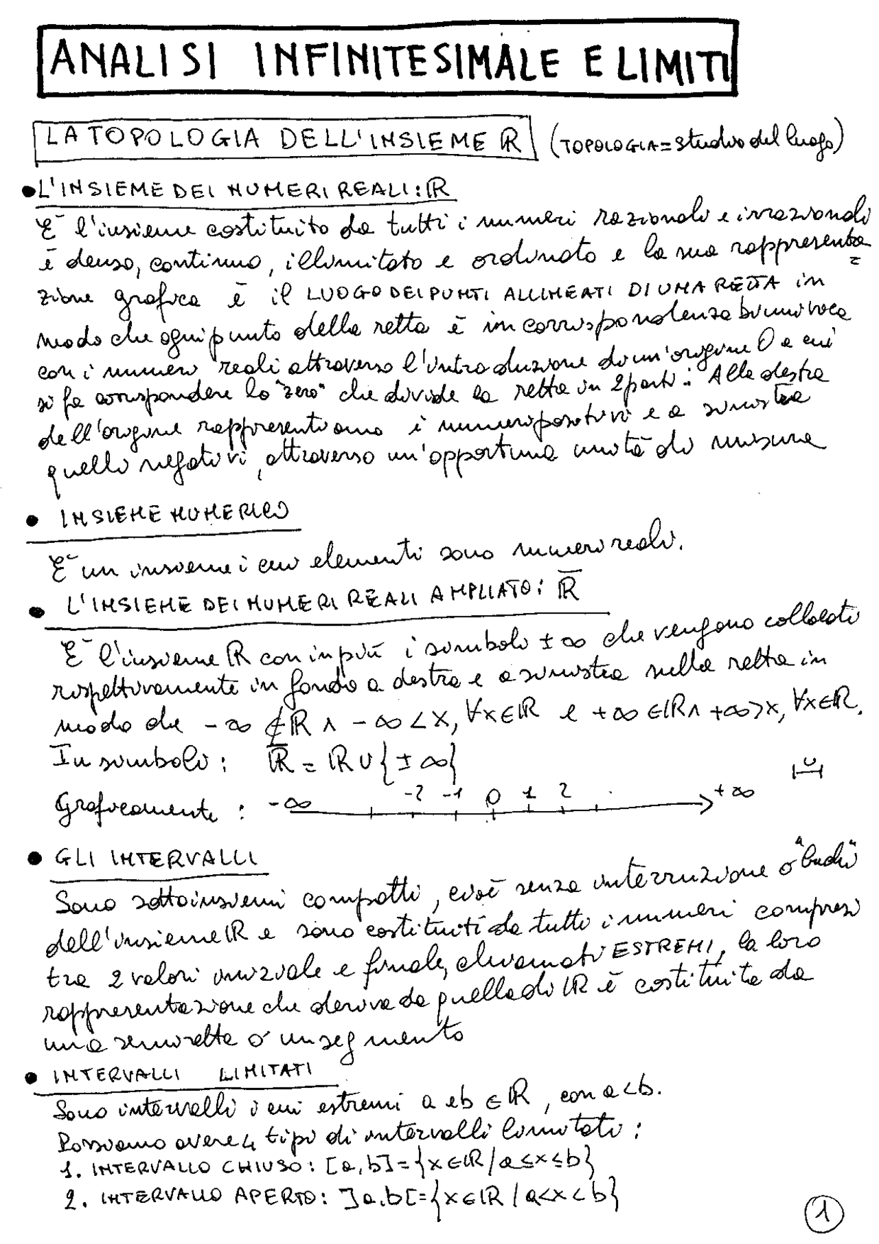 Analisi Infinitesimale E Limiti Docsity