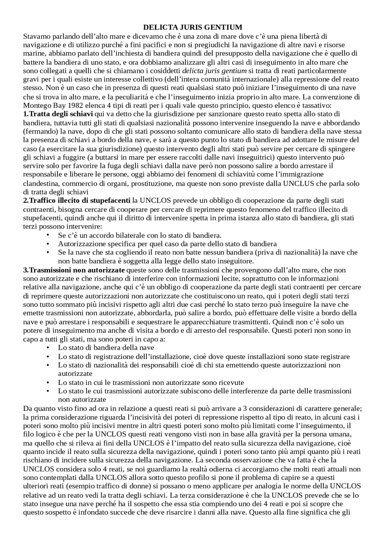 Diritto del Mare parte seconda - Docsity