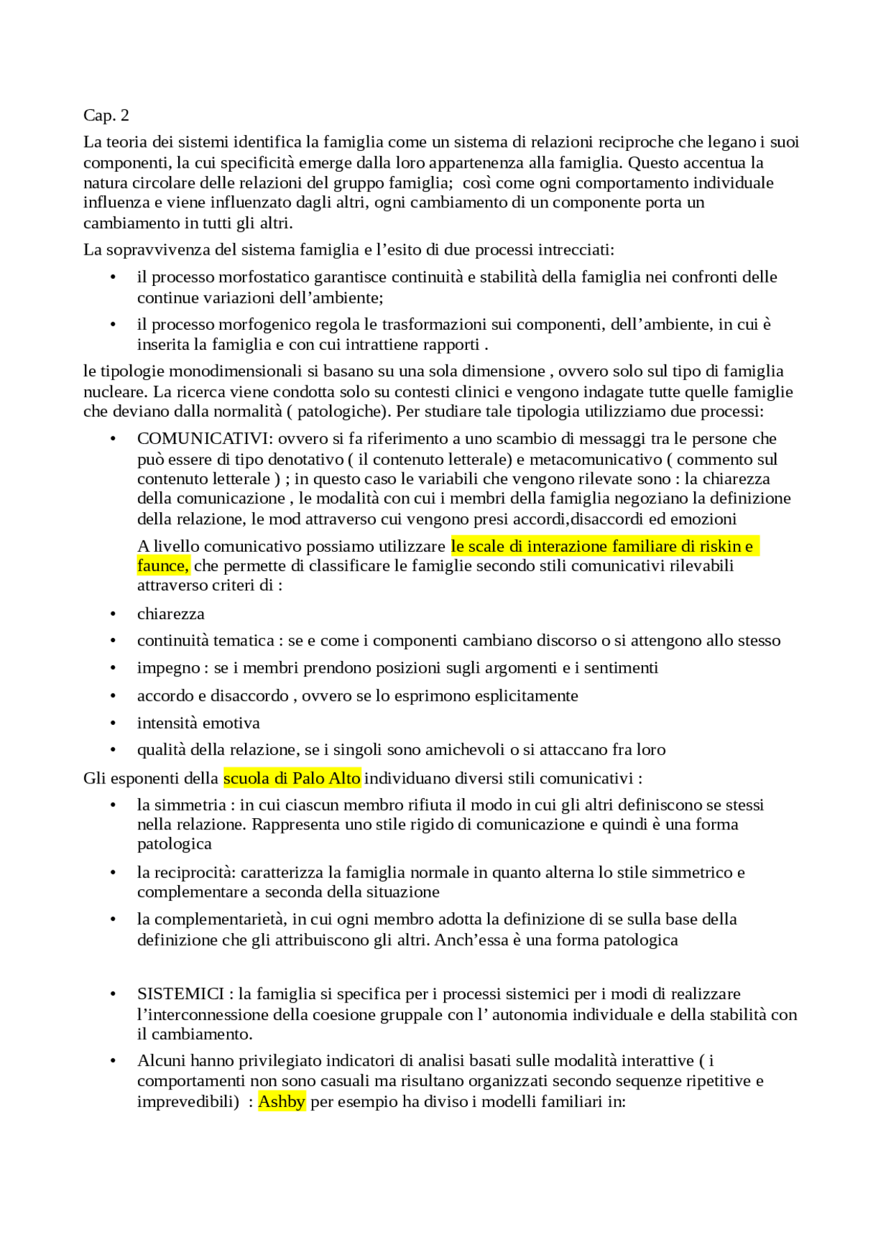 Riassunto Libro Le Famiglie Fruggeri Docsity