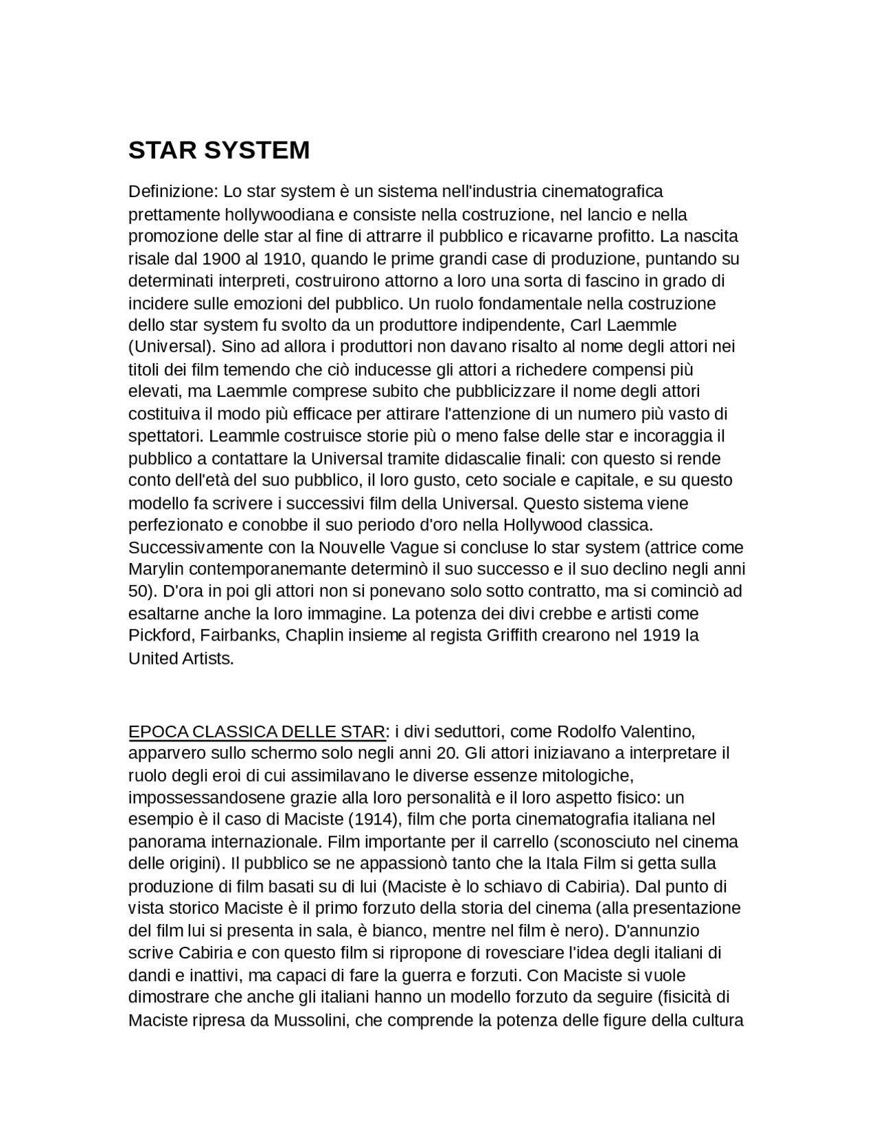 The Star System Paul Mcdonald Docsity