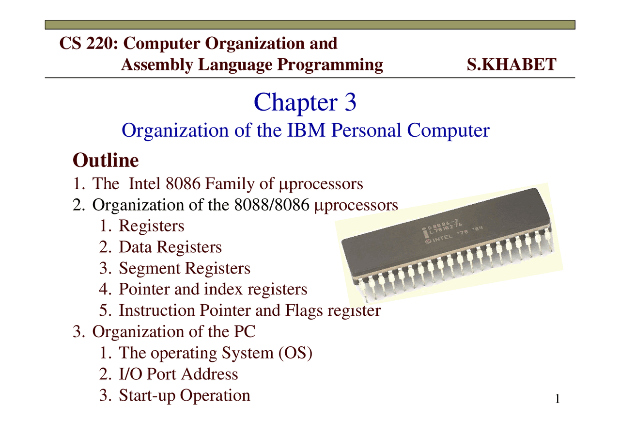 Chapter3 Organization Computer Docsity