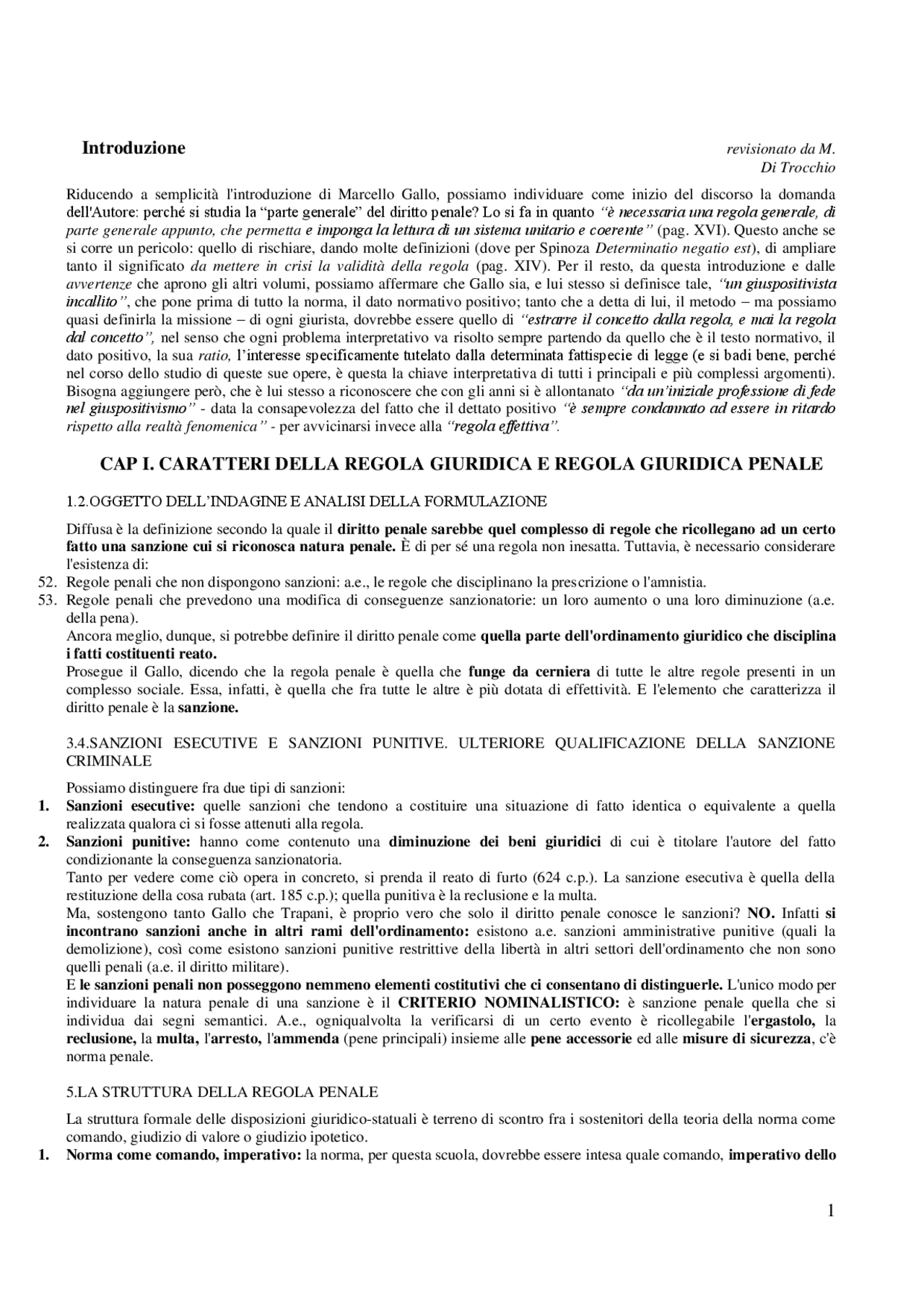Riassunti Parte Generale Gallo Docsity