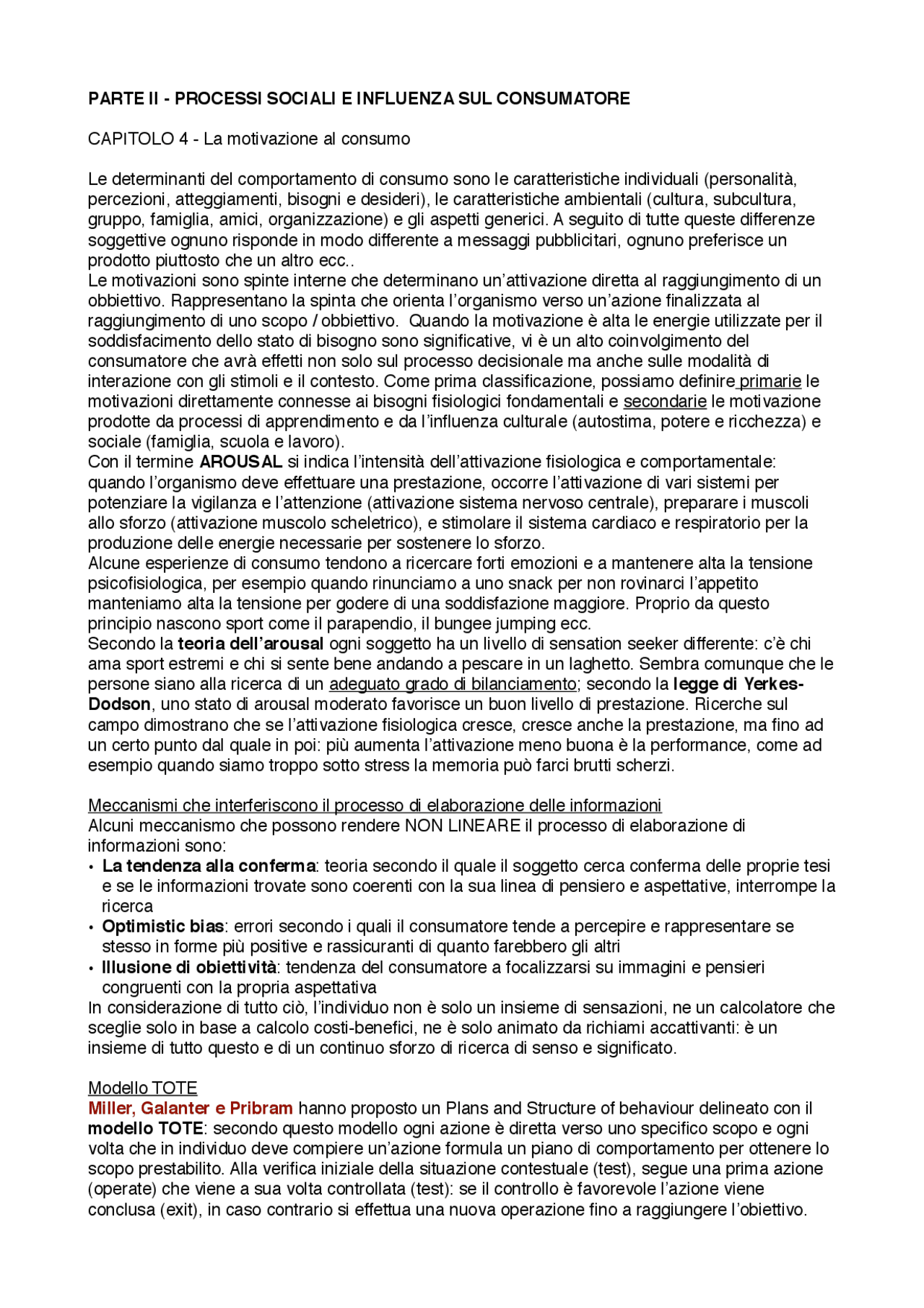 Riassunto Psicologia Dei Consumi Docsity