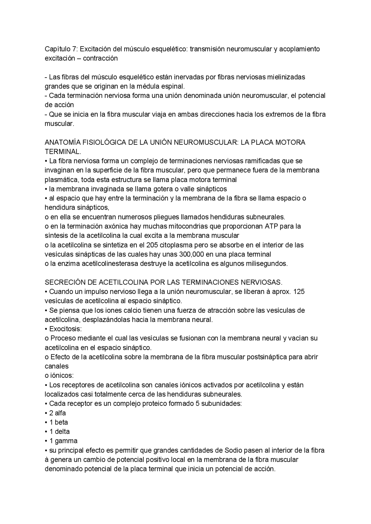 Resumen Capítulo 7 Guyton - Docsity