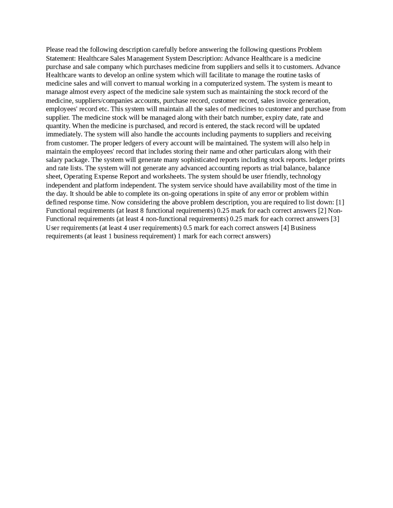 Healthcare Sales Management System Lecture Notes Information Systems
