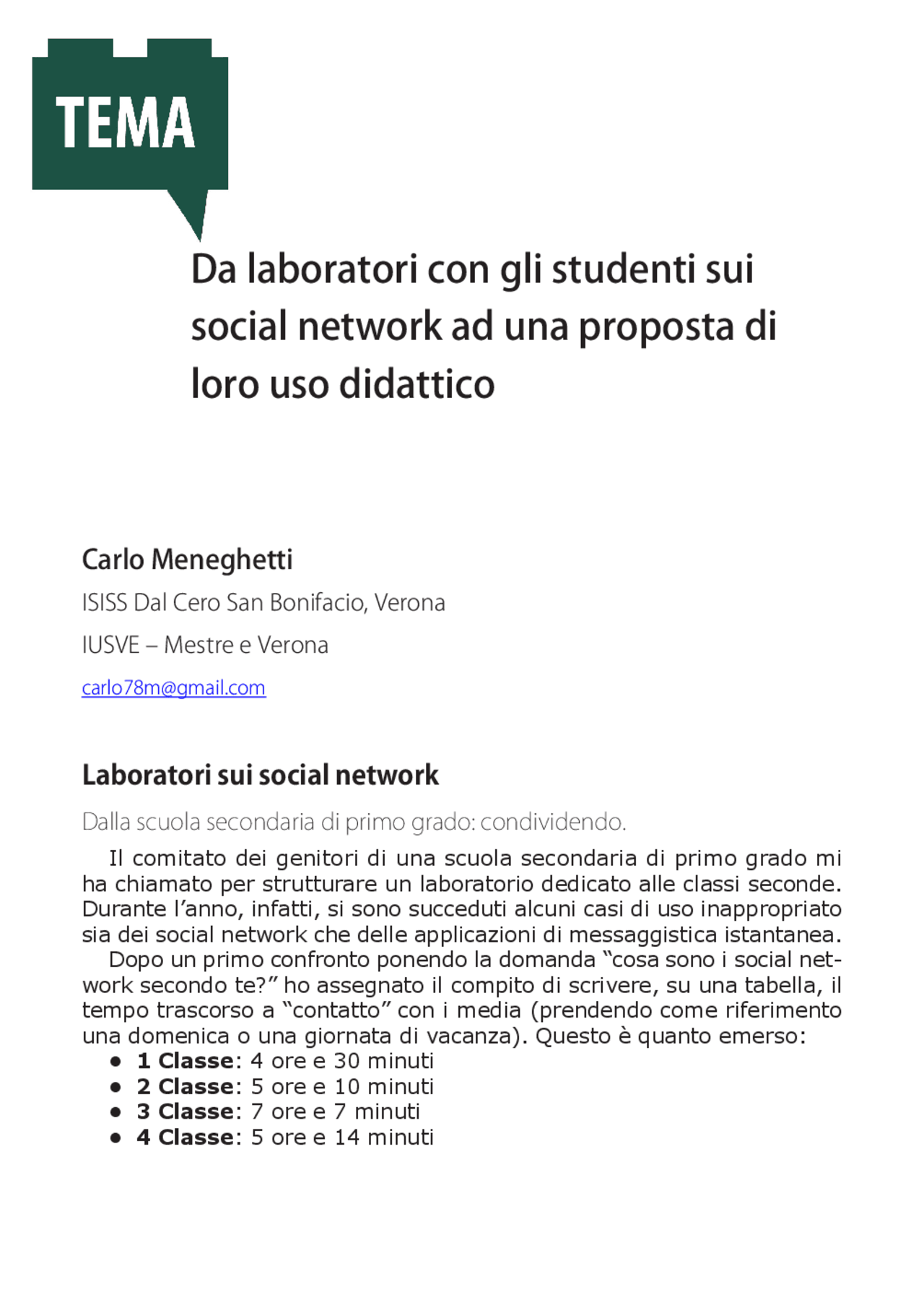 Lavoro Sui Social Network Docsity