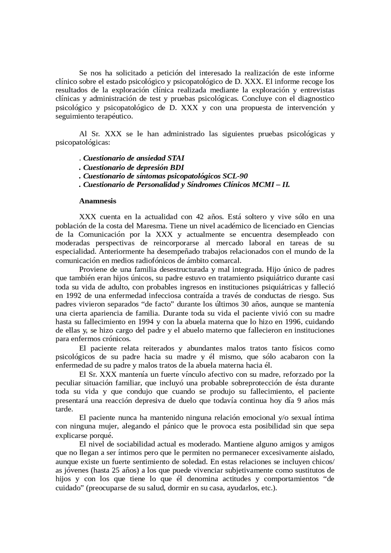 Casos Psicopatología Docsity