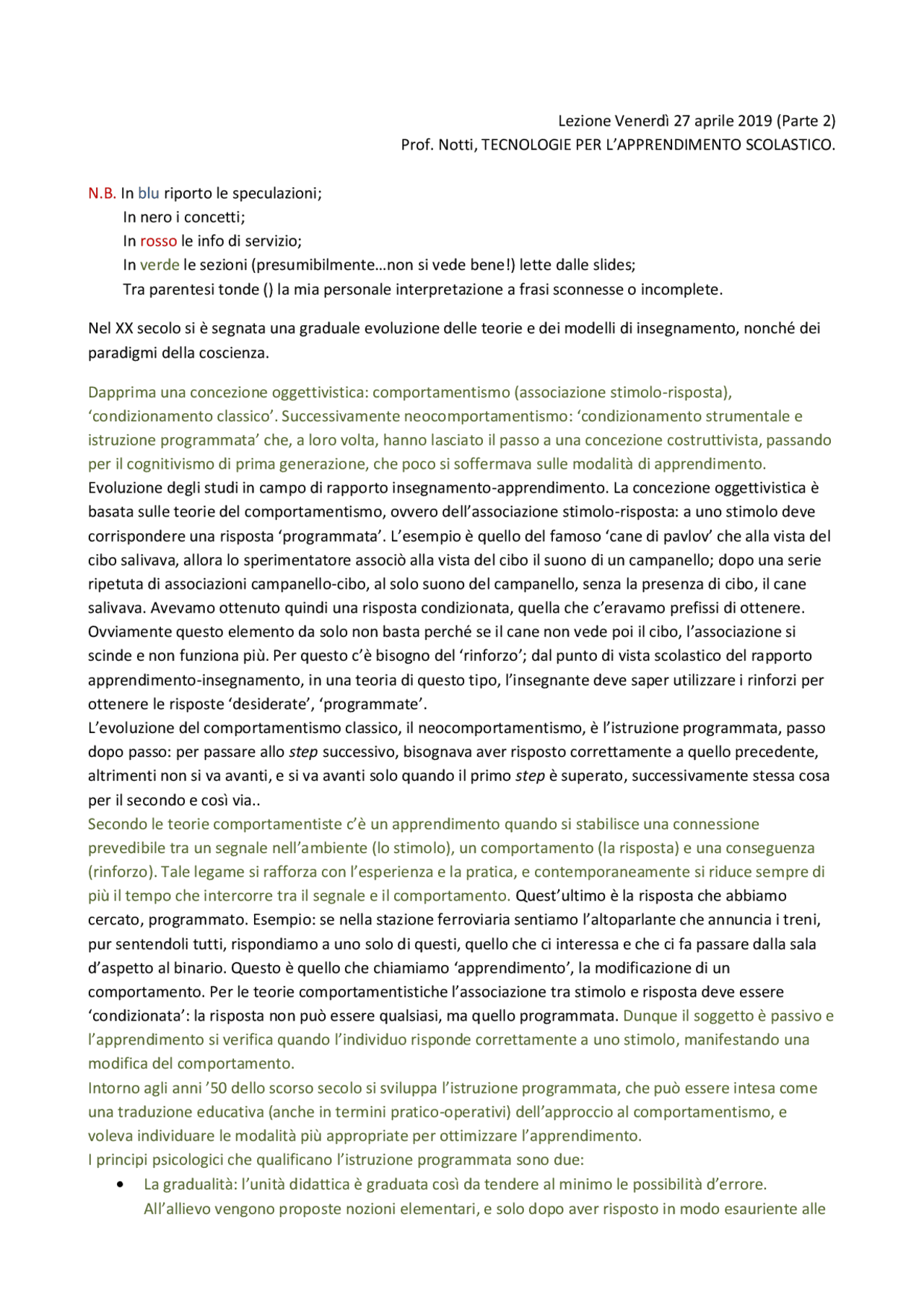 Tecnologie Di Apprendimento Docsity