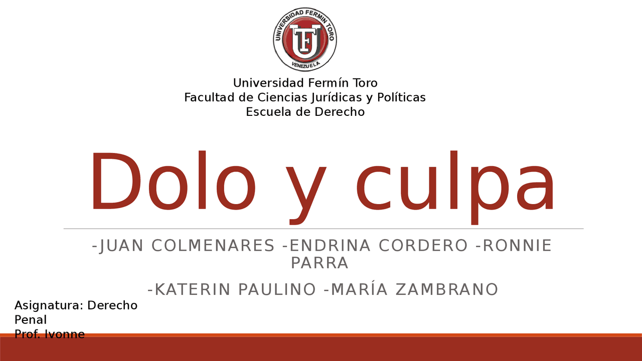 Dolo Y Culpa Derecho Penal Docsity