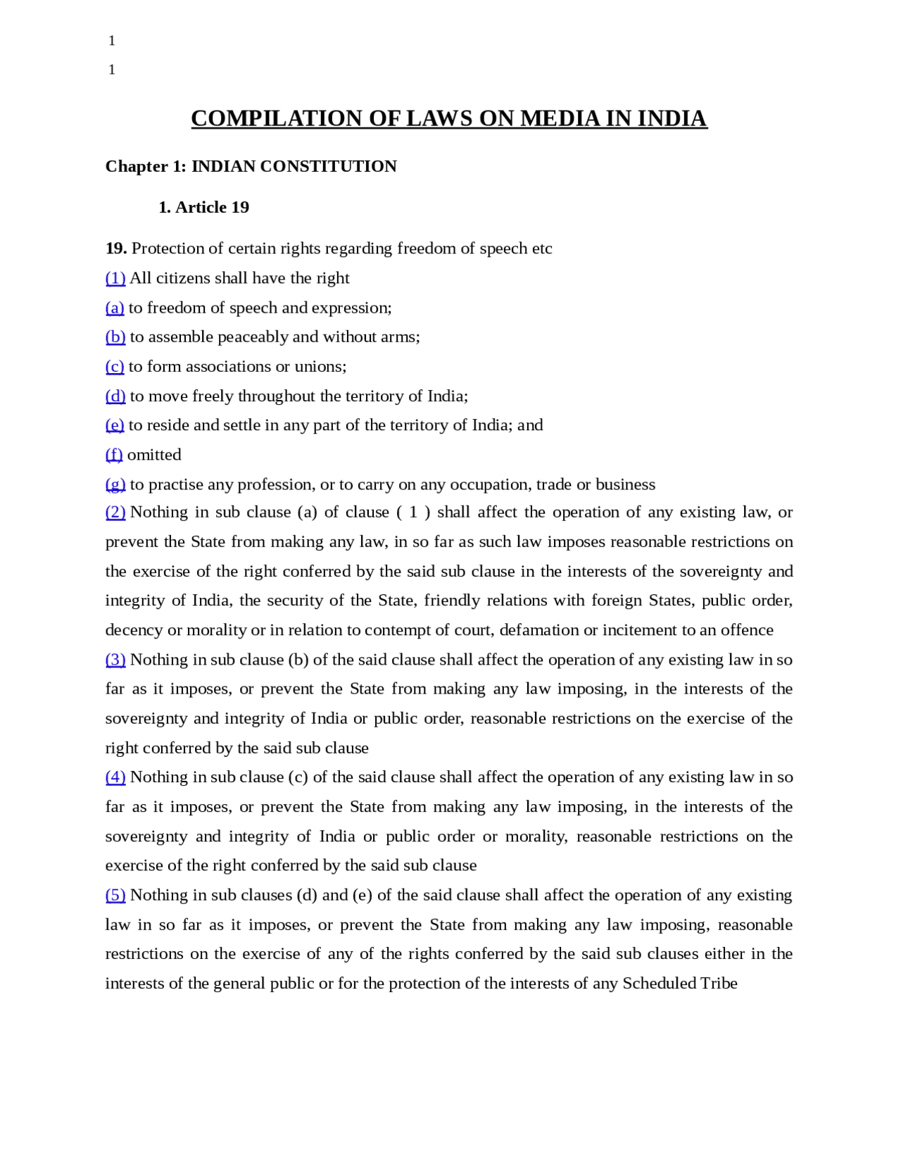 Compilation Of Laws On Media Docsity