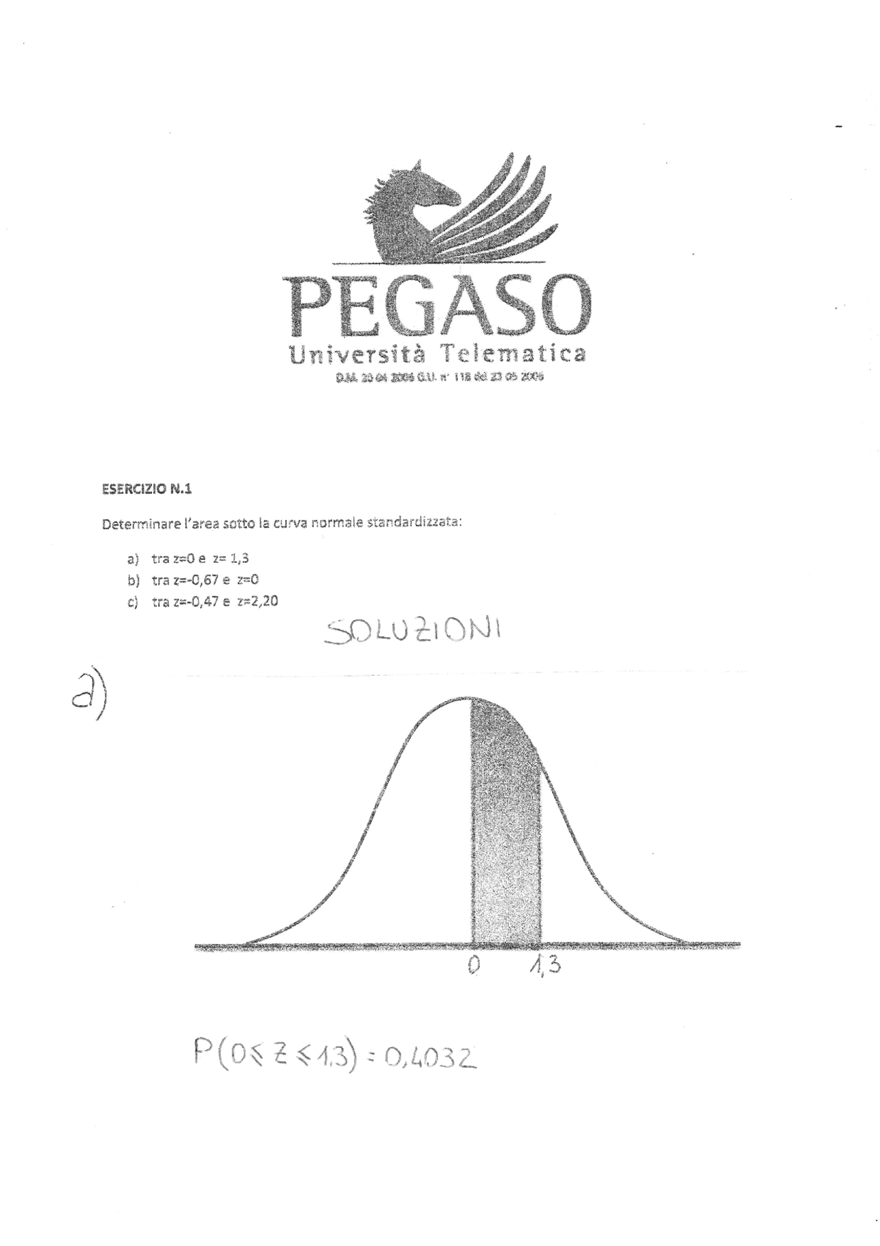 Statistica Aa201819 Pegaso Docsity