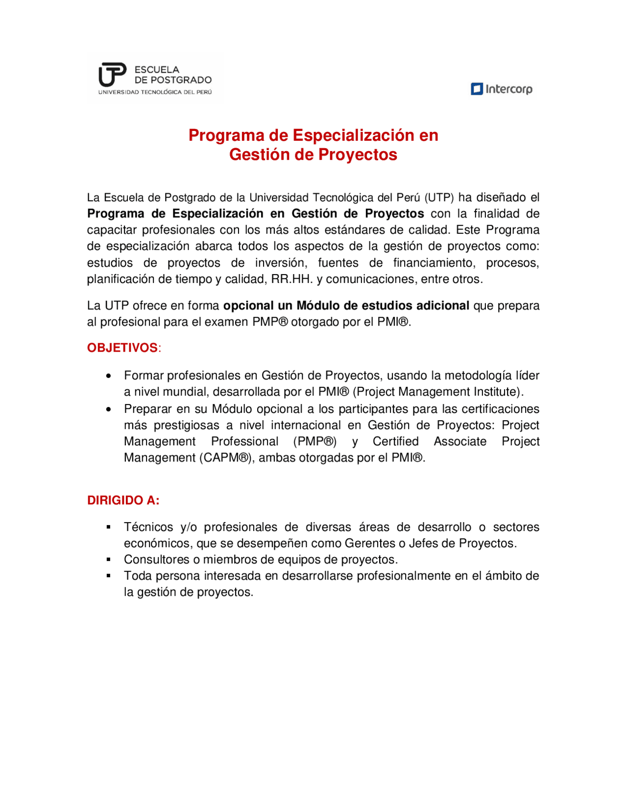 Gestión De Proyectos Docsity