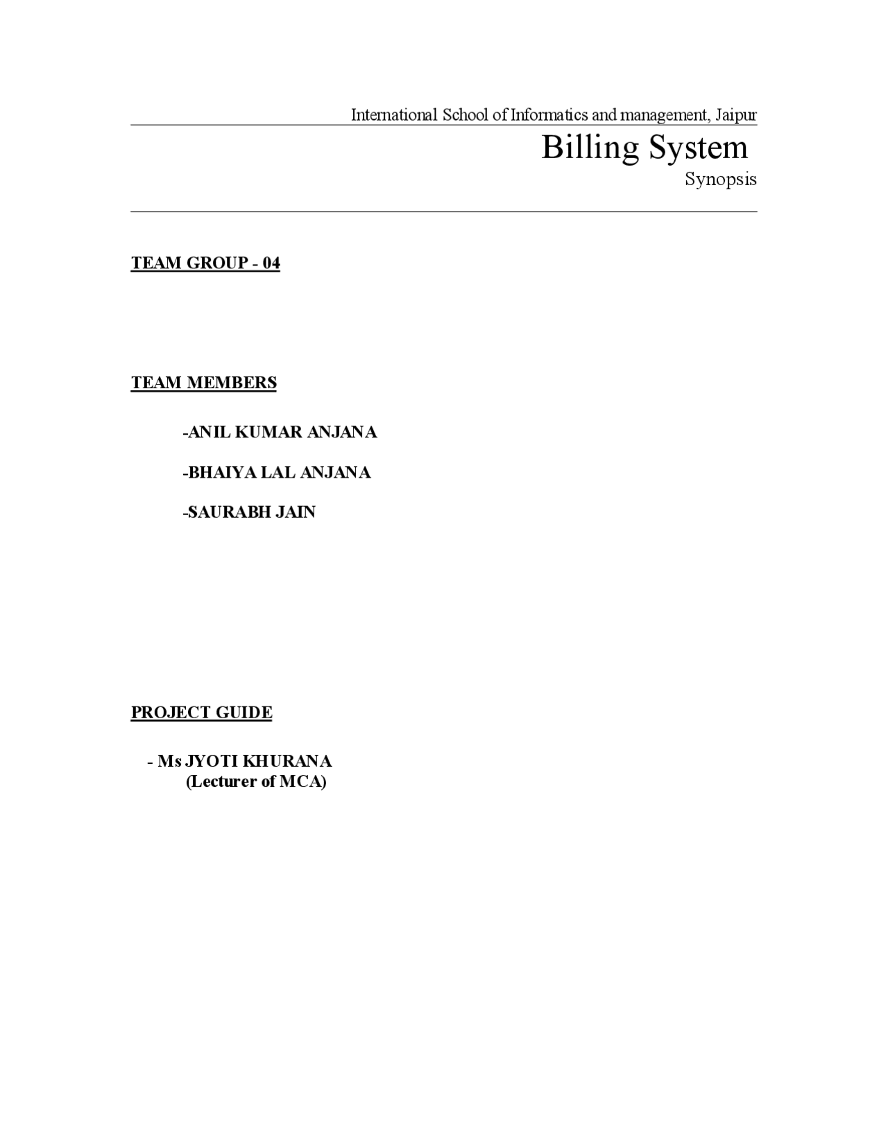 Customer Billing System | Study Guides, Projects, Research Computer ...