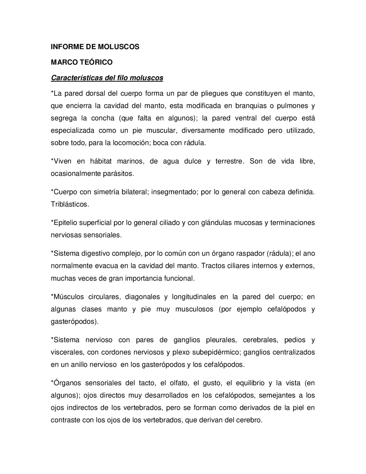 INFORMES DE ANIMALES - Docsity