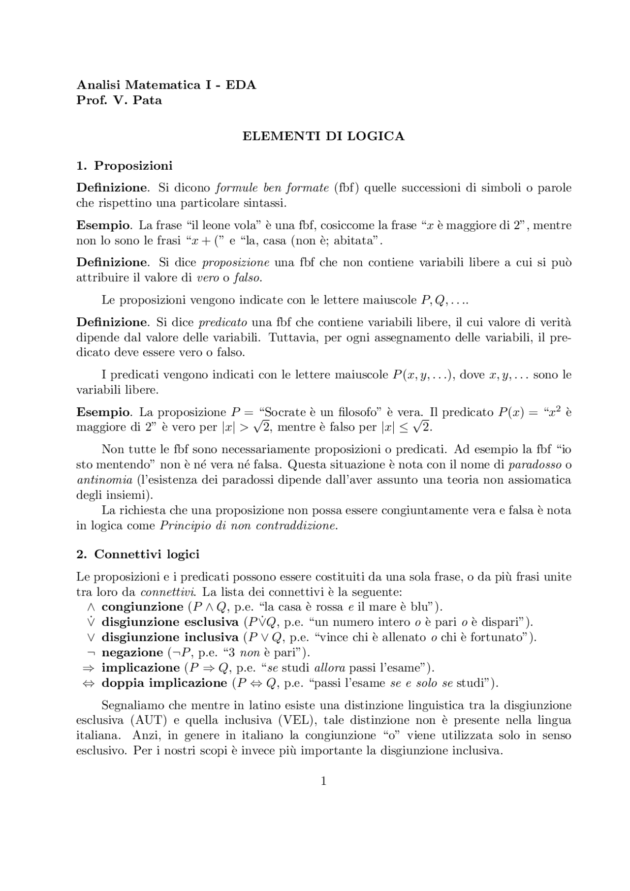 Dispensa Logica E Insiemi Docsity
