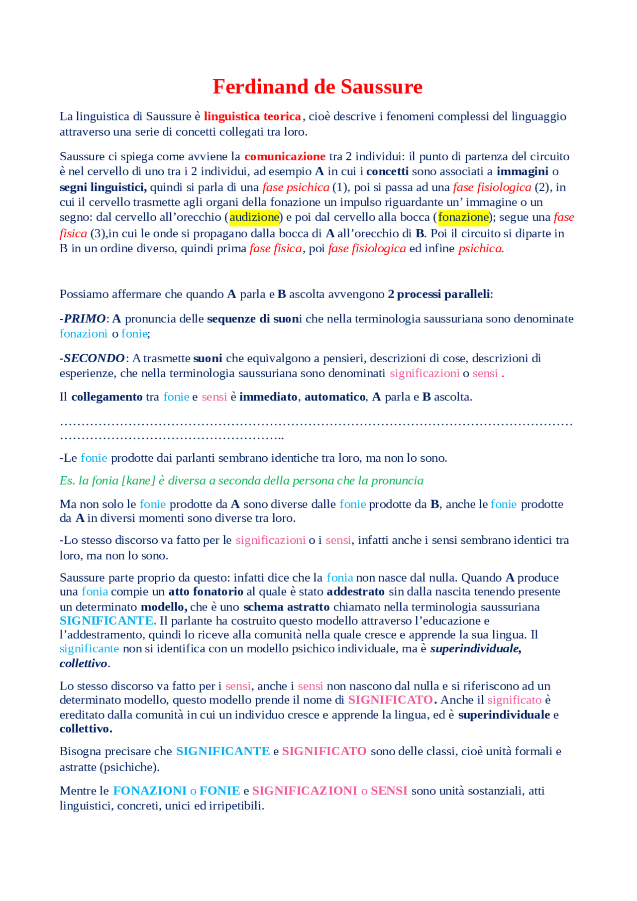 Ferdinand De Saussure Docsity