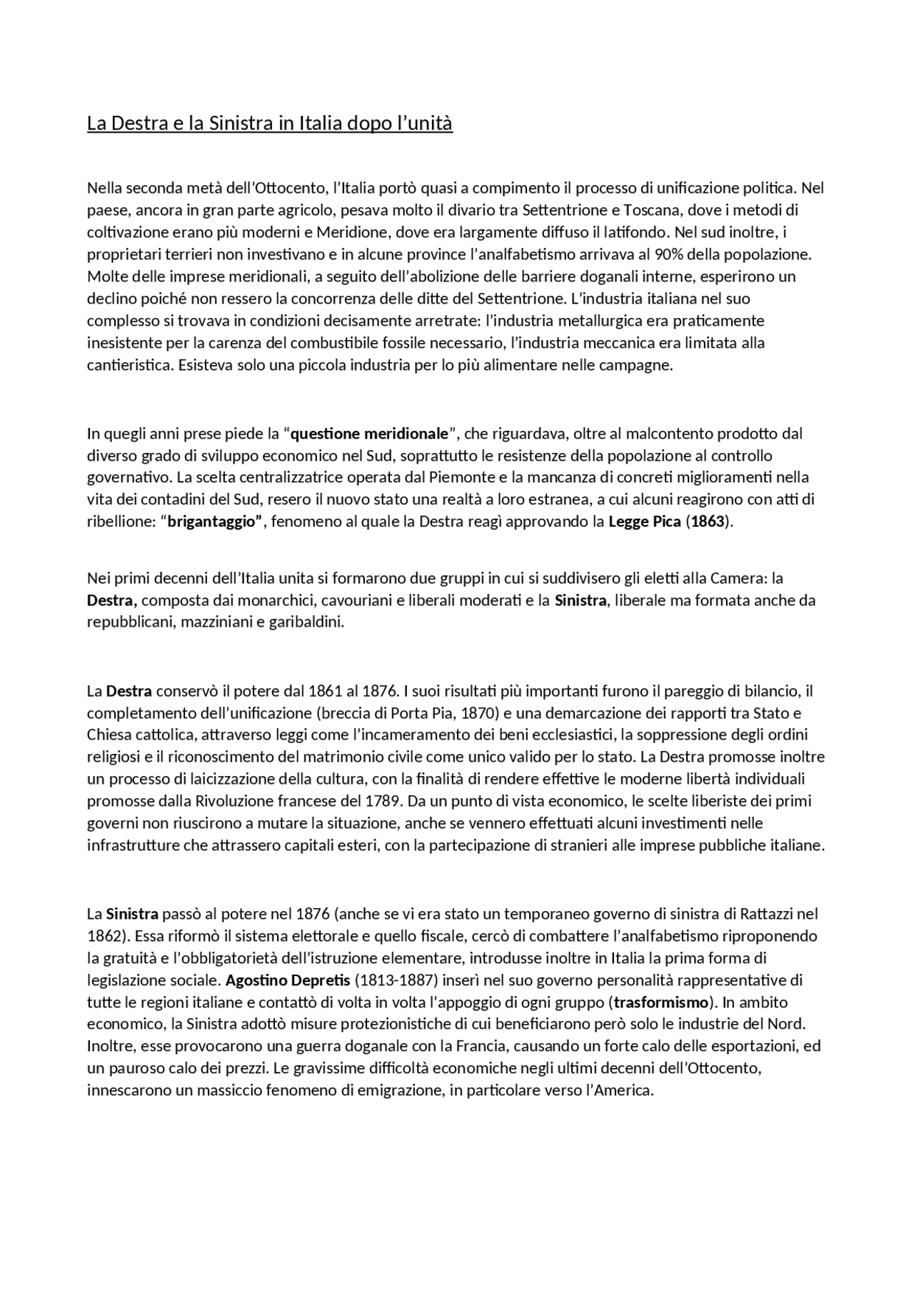 Riassunti Di Storia Programma Di Maturità Sintesi Del Corso Di