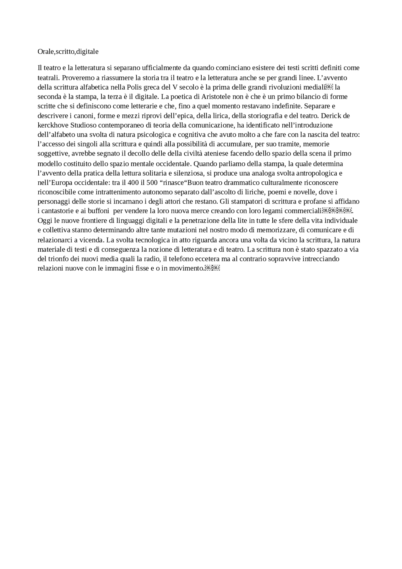 Storia Del Teatro Riassunto Capitolo1 Docsity