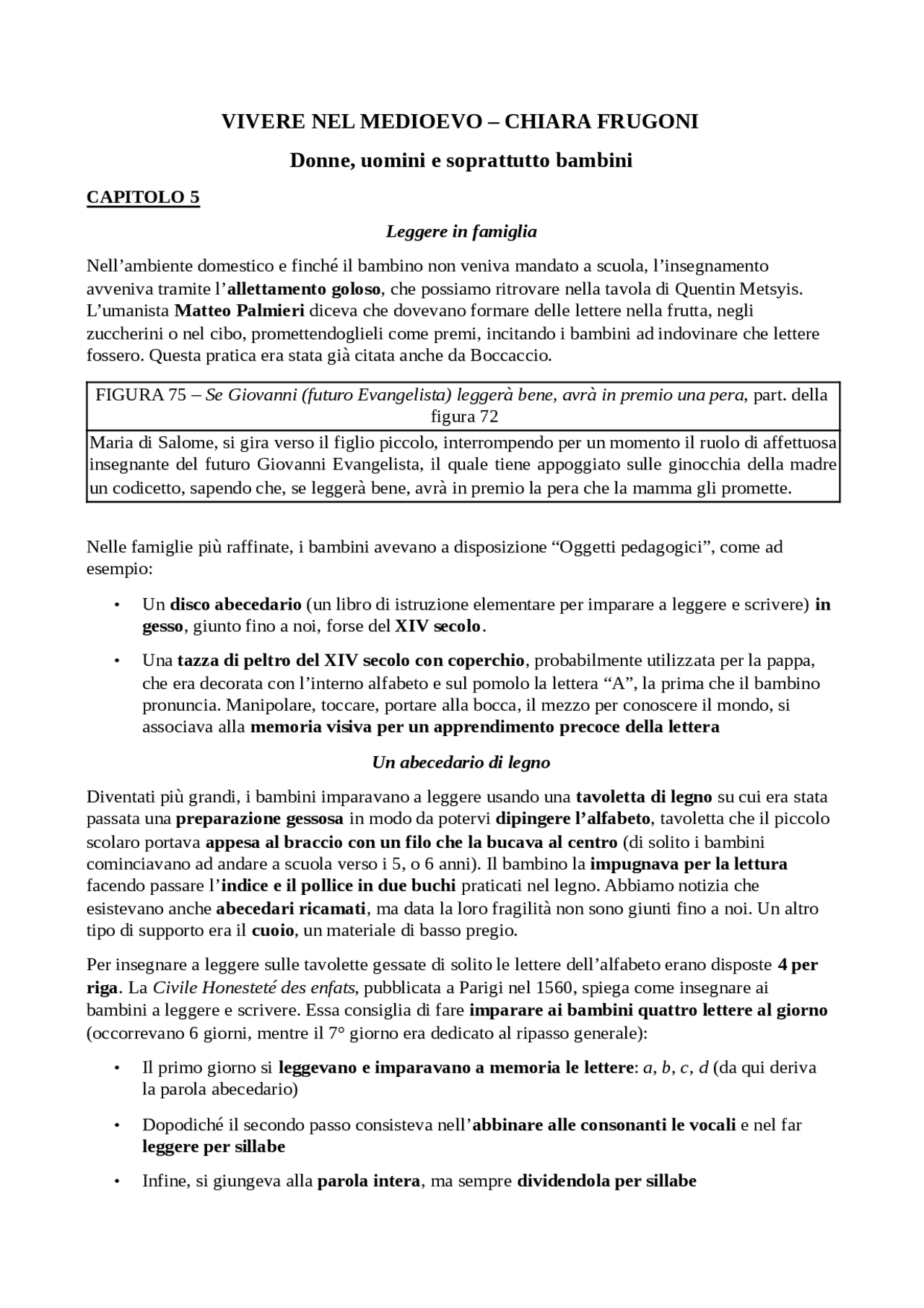Vivere Nel Medioevo C Frugoni Docsity