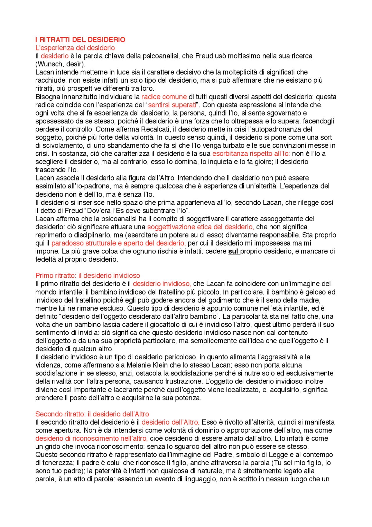 I Ritratti Del Desiderio Docsity