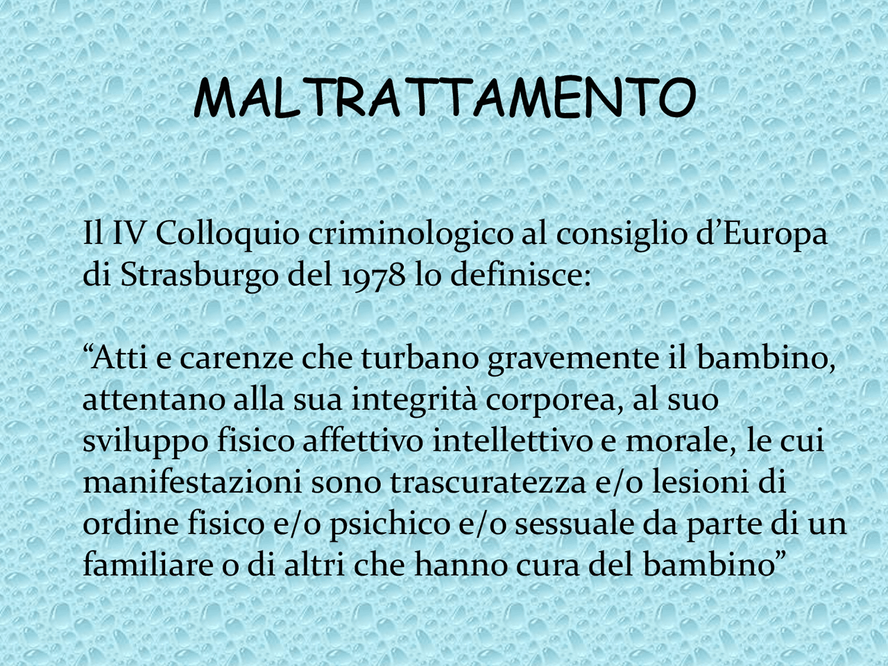 Maltrattamento Appunti Di Psicologia Docsity