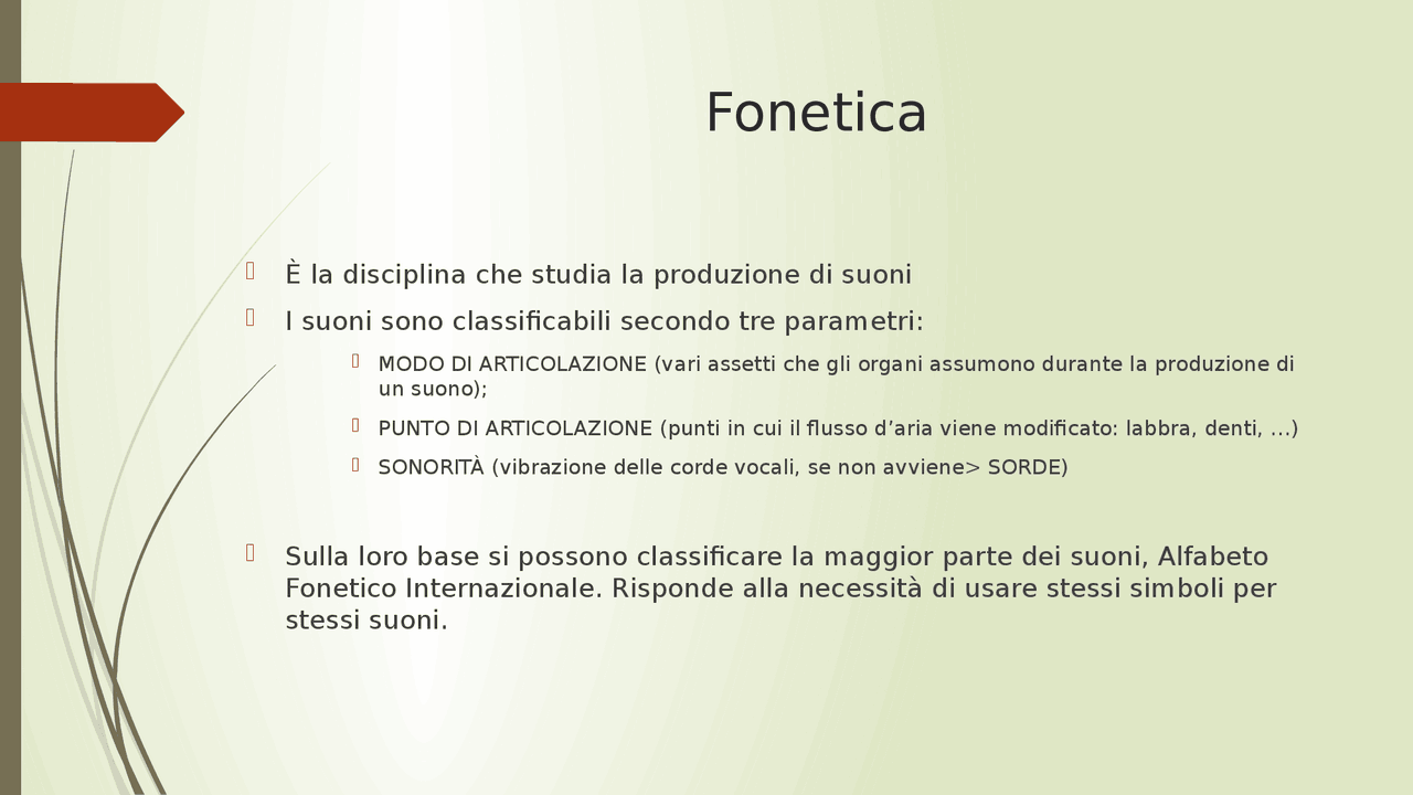 Linguistica Generale Unito Slide Di Linguistica Generale Docsity