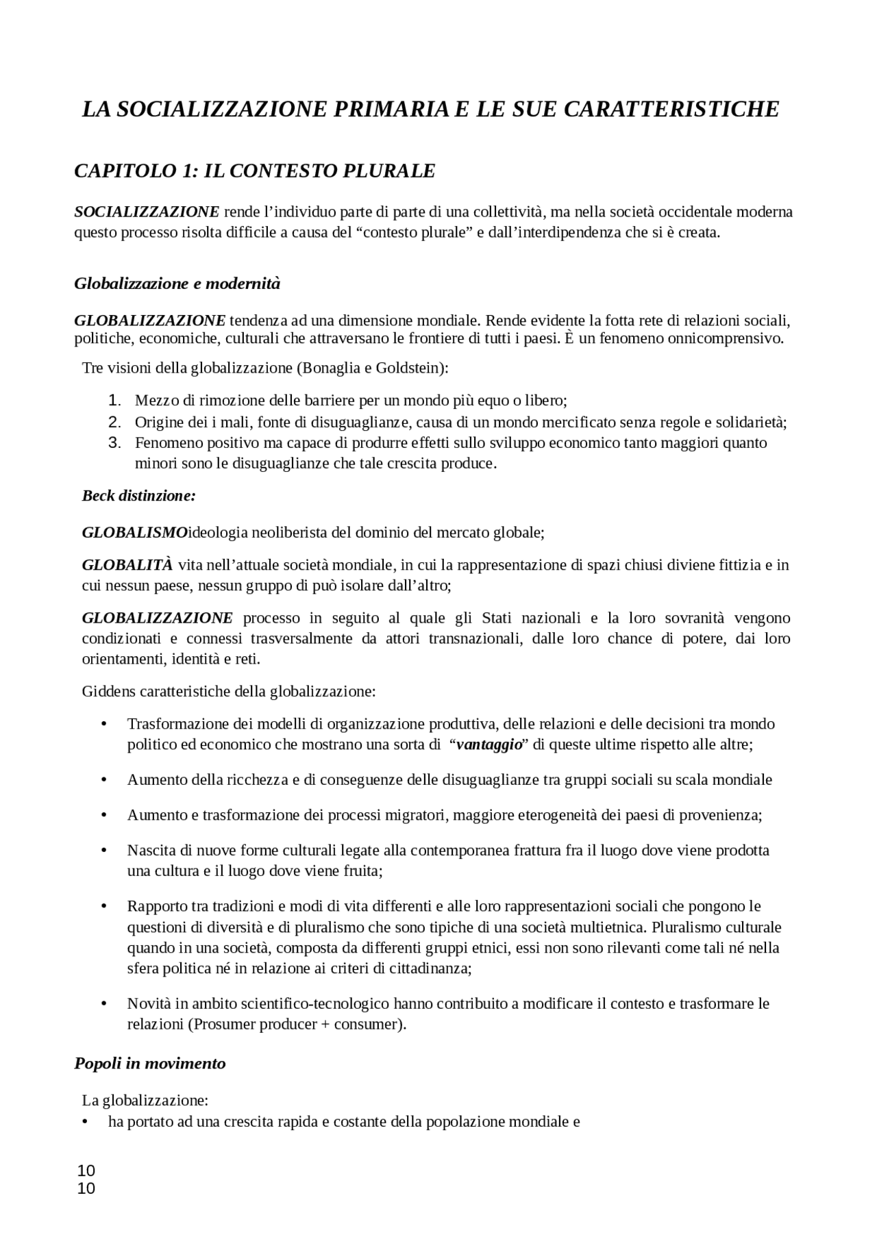 La Socializzazione Primaria E Le Sue Caratteristiche Docsity