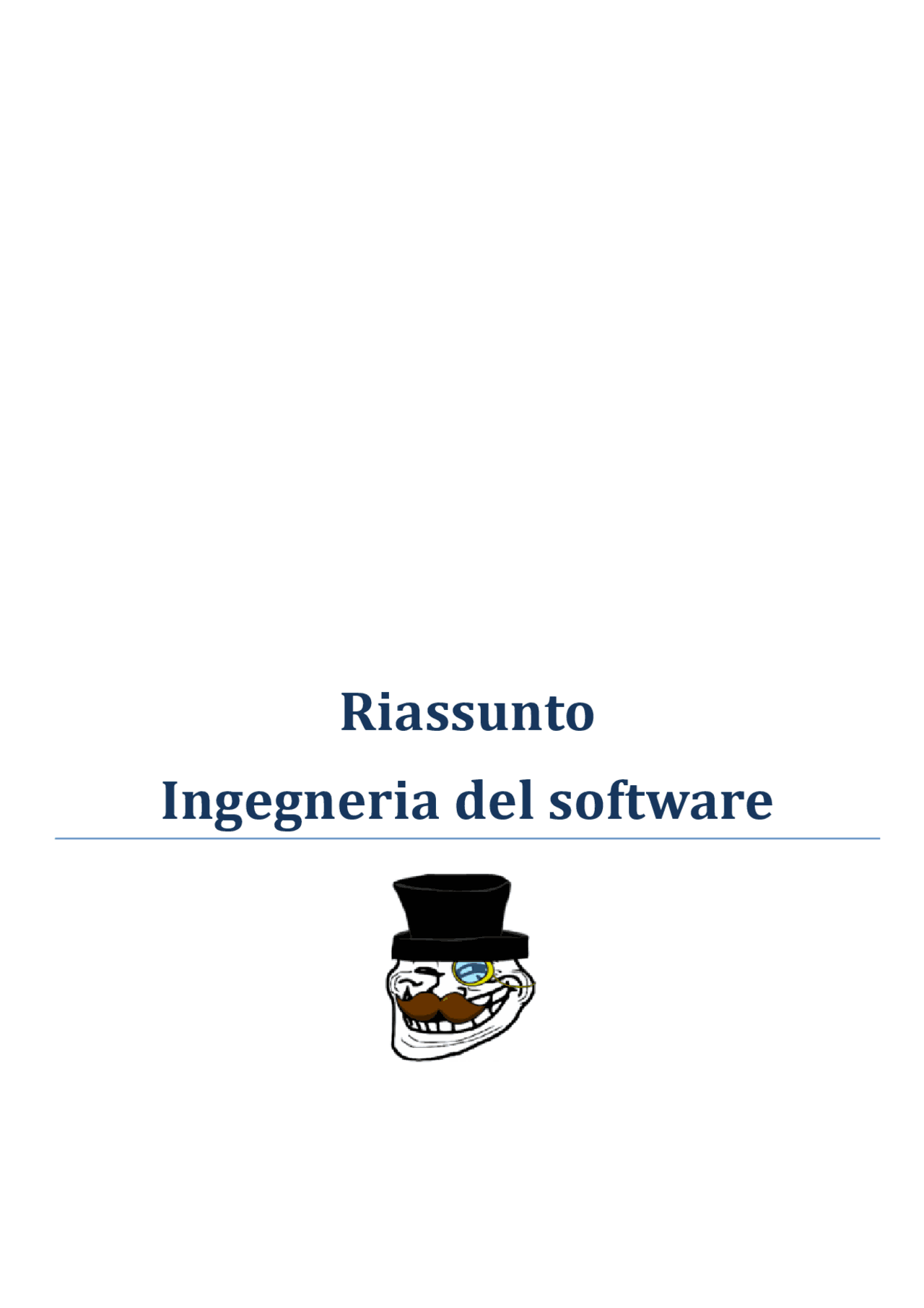 Ingegneria Del Software Sintesi Del Corso Di Ingegneria Del Software
