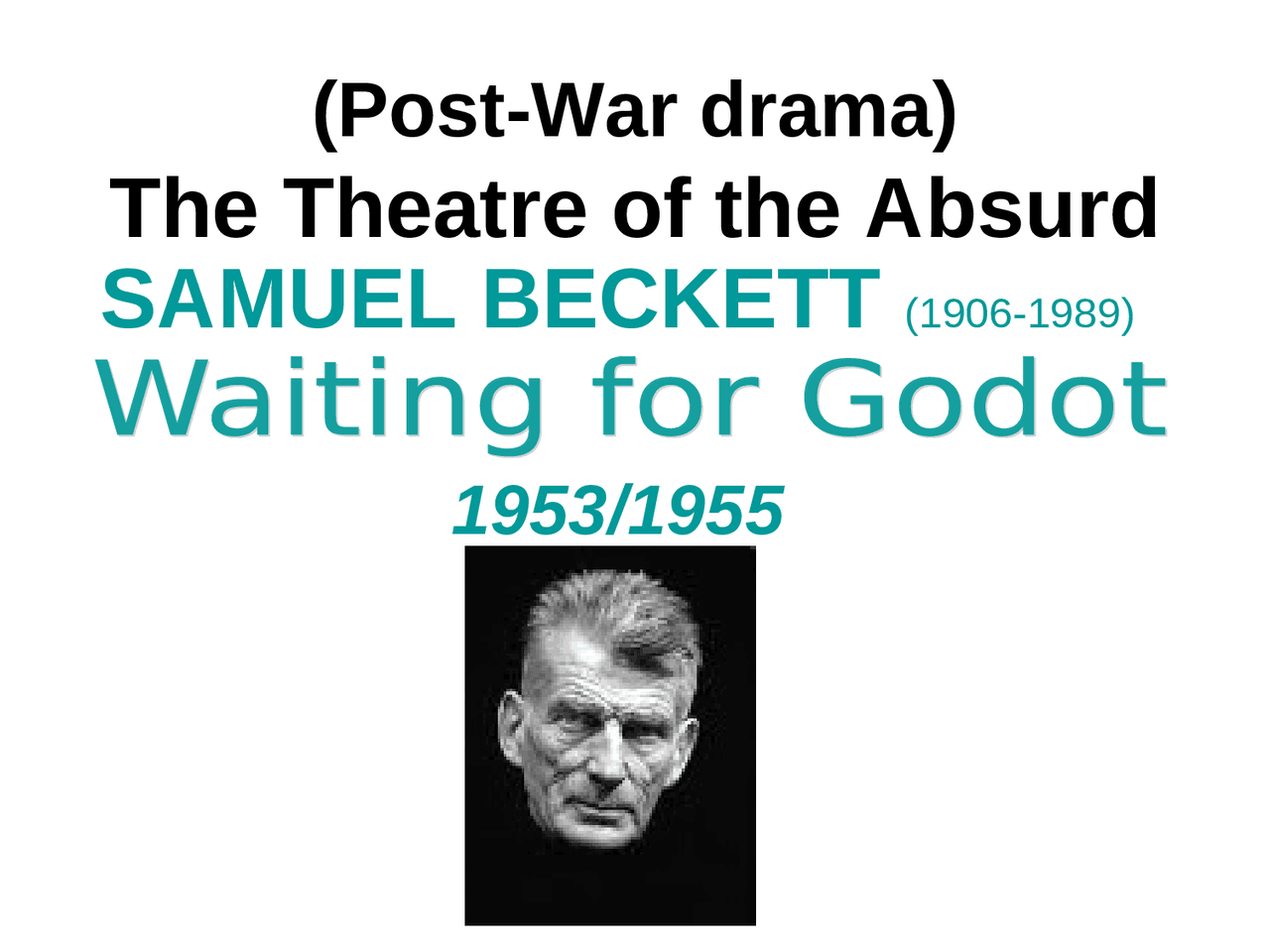 Beckett the theatre of absurd - Docsity