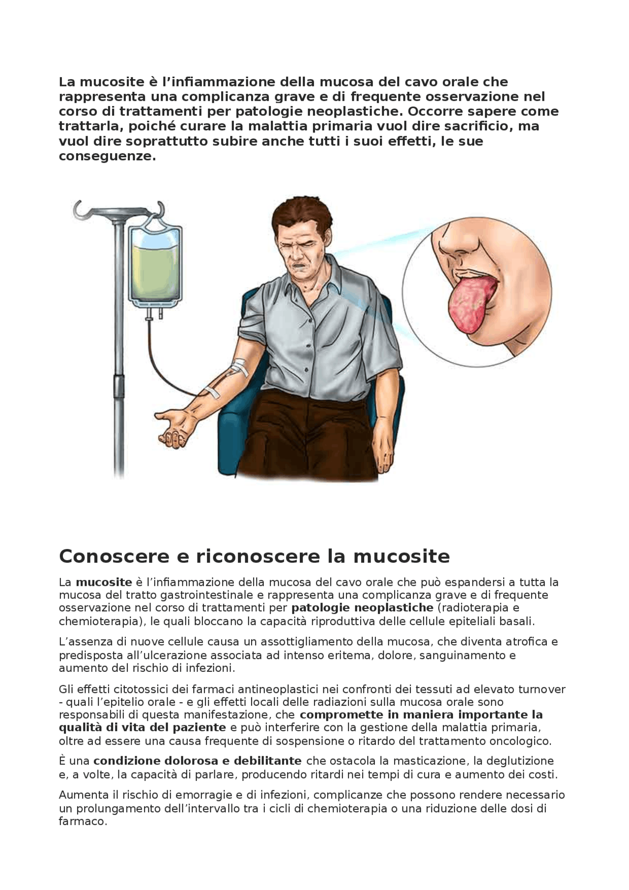 Mucosite cosa è e come trattarla - Docsity