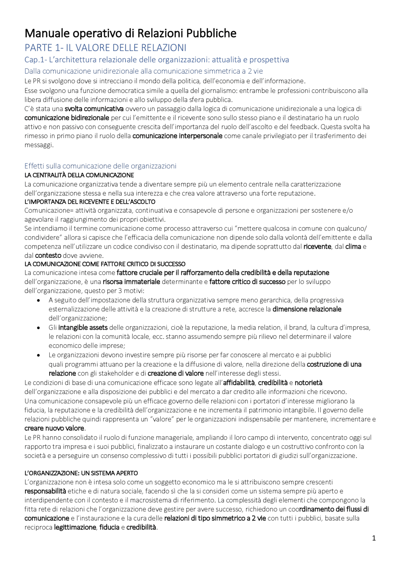 Manuale Operativo Delle Relazioni Pubbliche Docsity