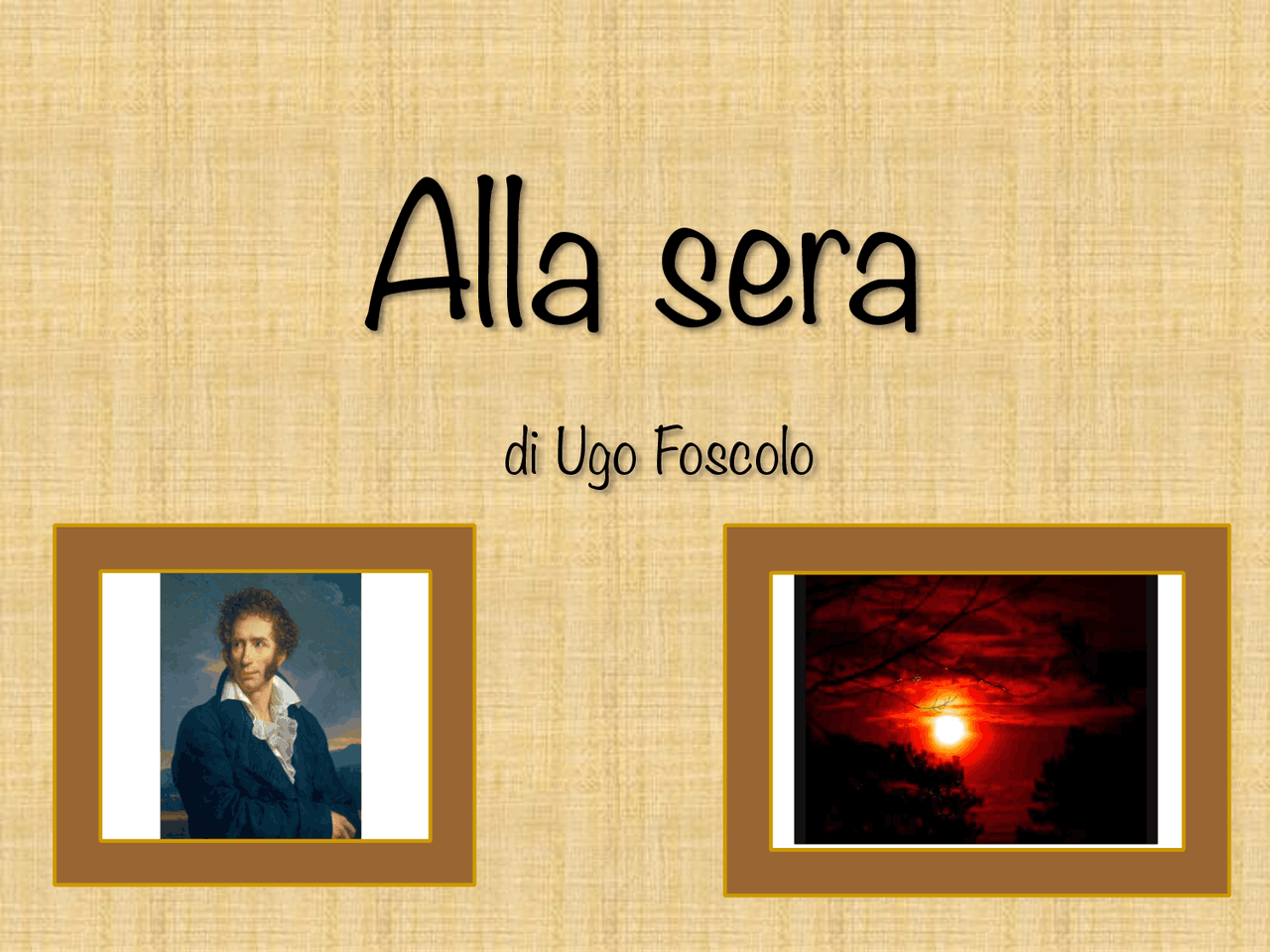 Analisi Poesia Alla Sera Docsity