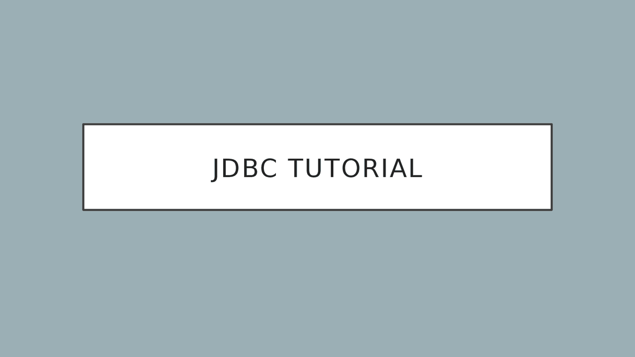 JDBC-tutorial Dispense - Docsity