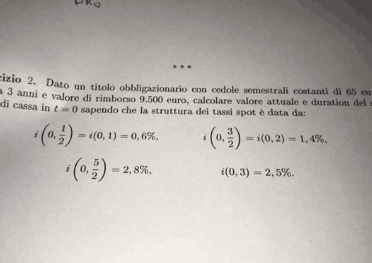 Matematica Finanziaria Docsity