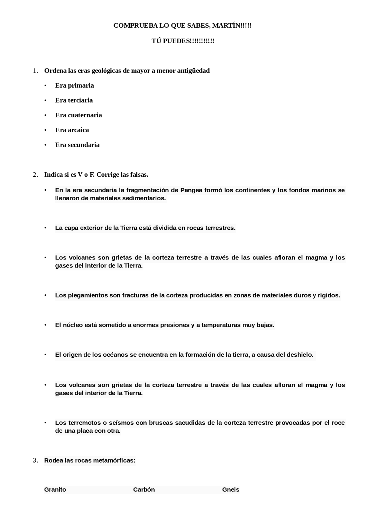 Examen Geografía 1º Eso Exámenes De Geografía Docsity