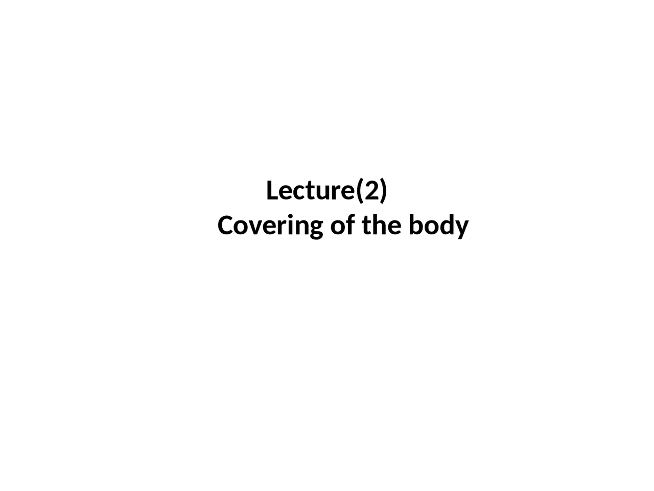 General Anatomy Course Docsity