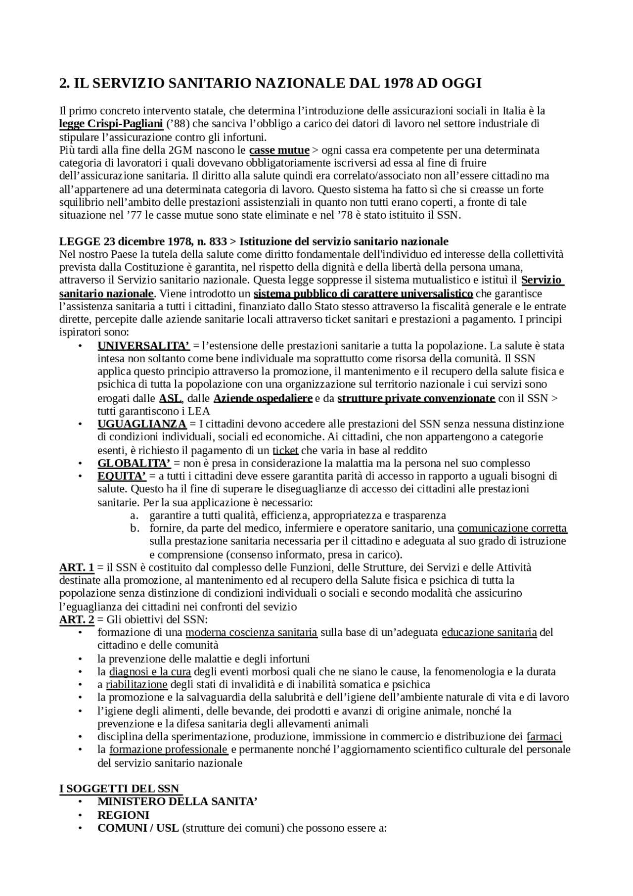 Riassunto Modulo Secondo Docsity